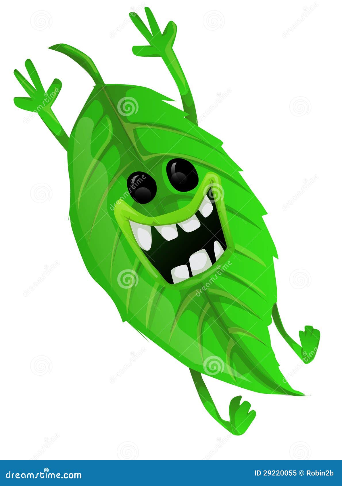 Cartoon Green Tea leave stock vector. Illustration of symbol - 29220055