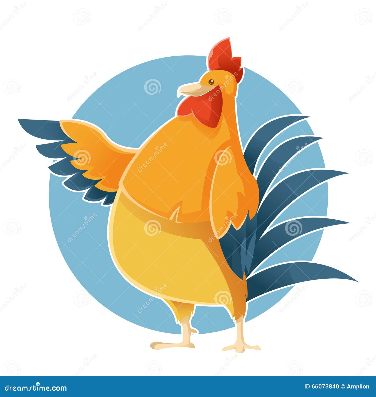 Cartoon greeting Chicken stock vector. Illustration of icon - 66073840