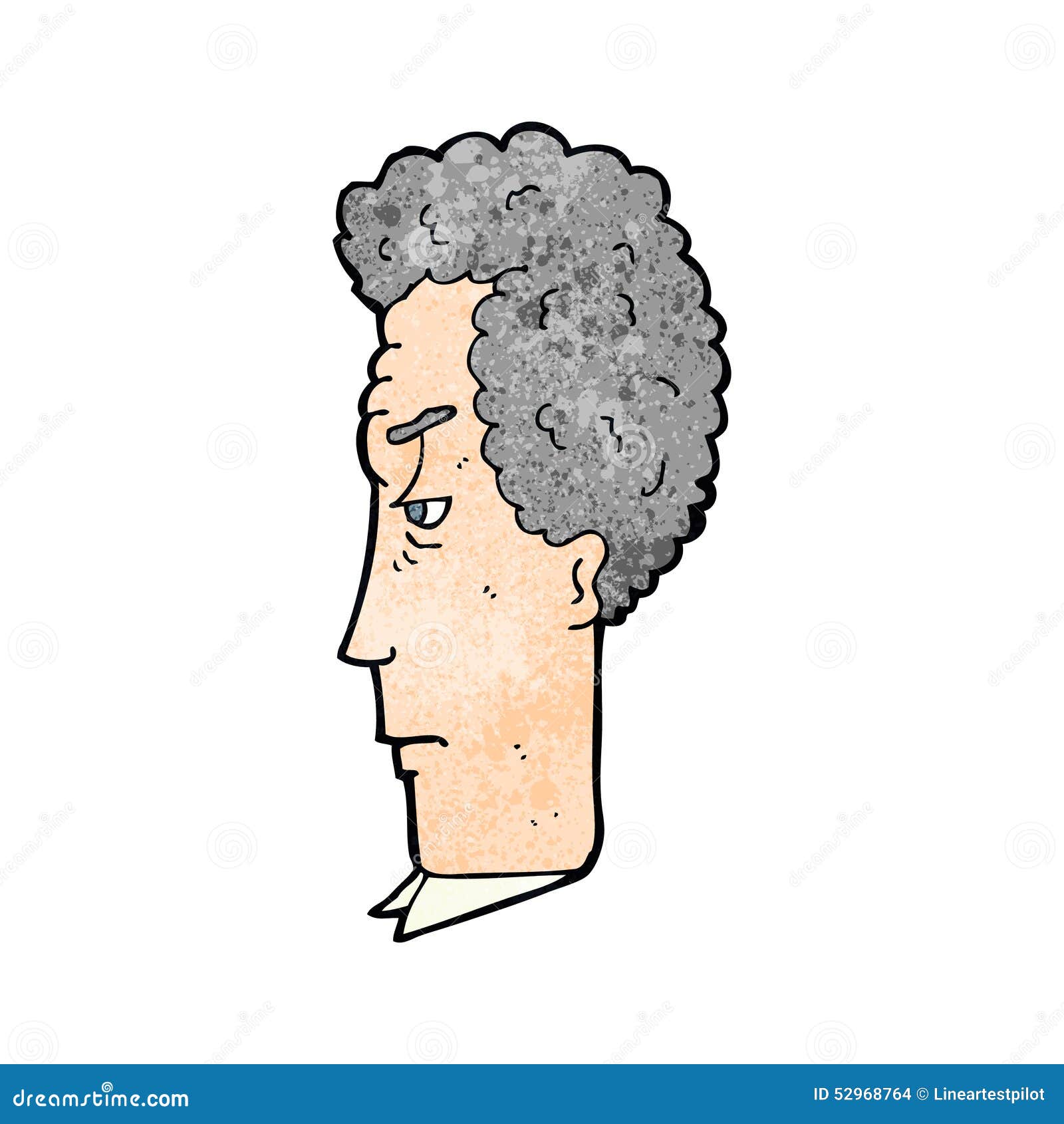 Cartoon grey haired man stock illustration. Illustration of grey - 52968764