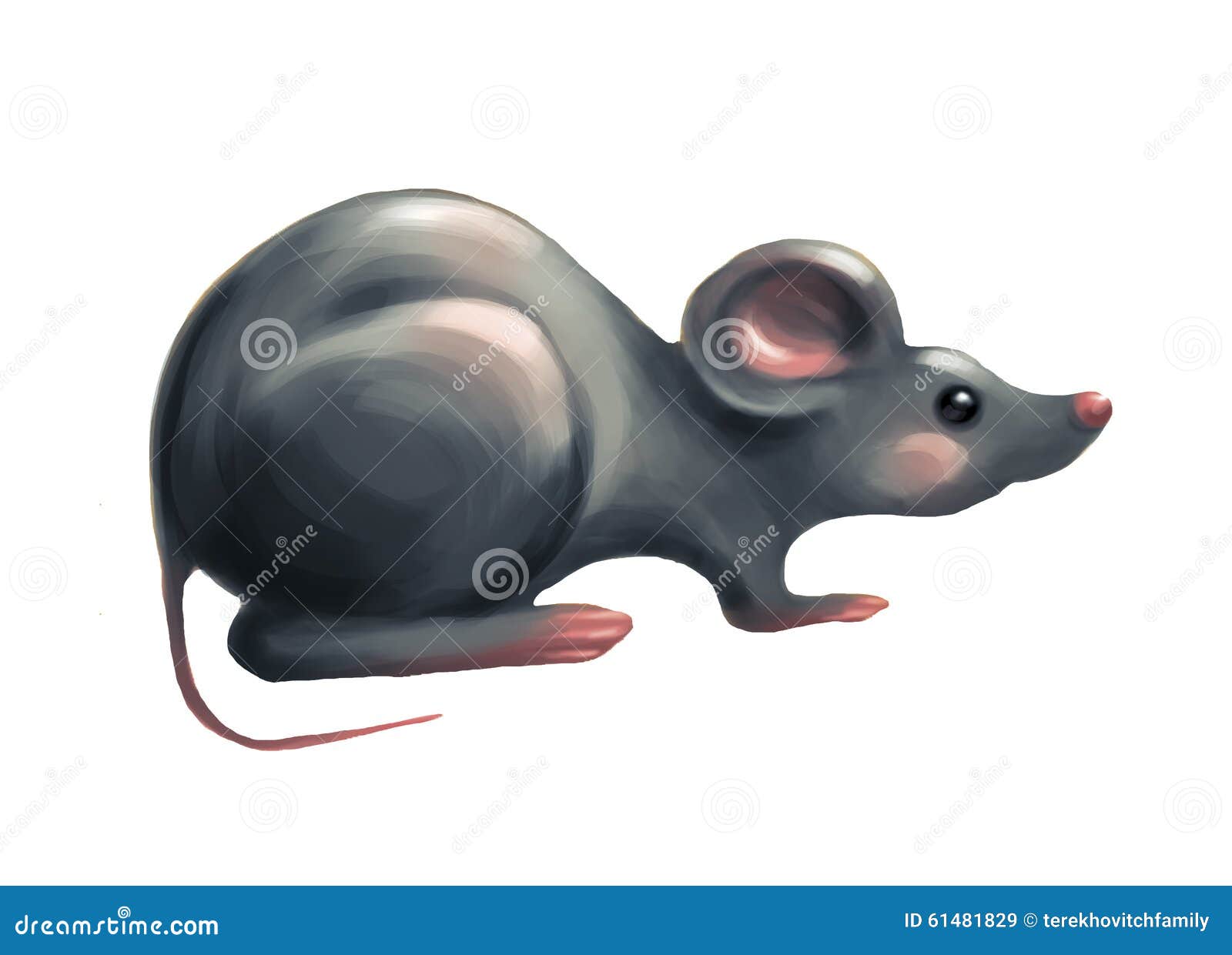 Cartoon grey mouse stock illustration. Illustration of character - 61481829