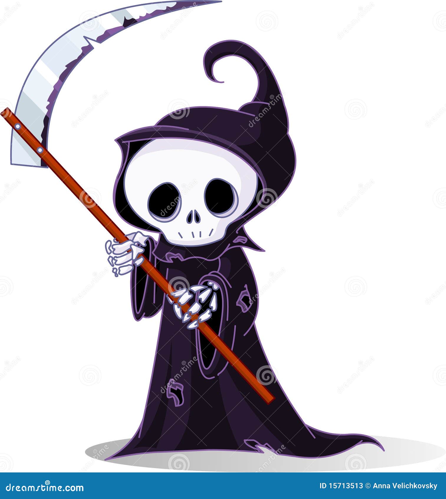 Cartoon grim reaper stock vector. Illustration of cartoon - 15713513