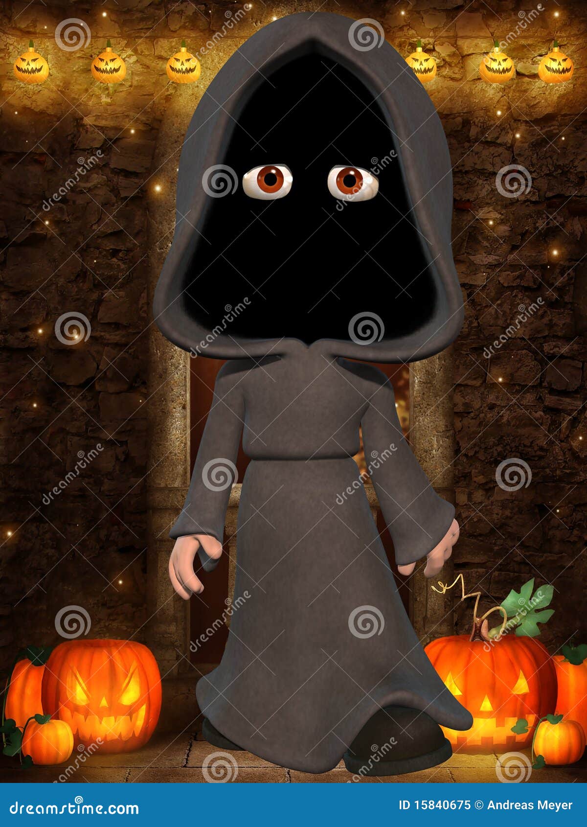 Cartoon Grim Reaper Face Avatar. Cute Vector Face Of Cartoon Skull ...