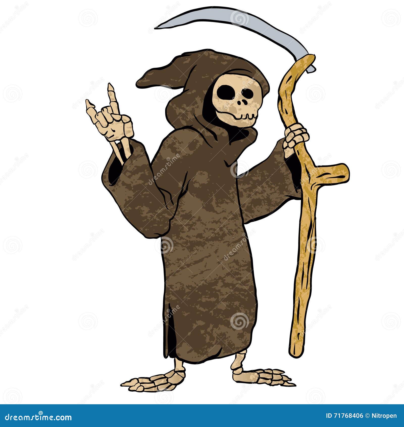 Cartoon Grim Reaper. Vector Illustration | CartoonDealer.com #71768406