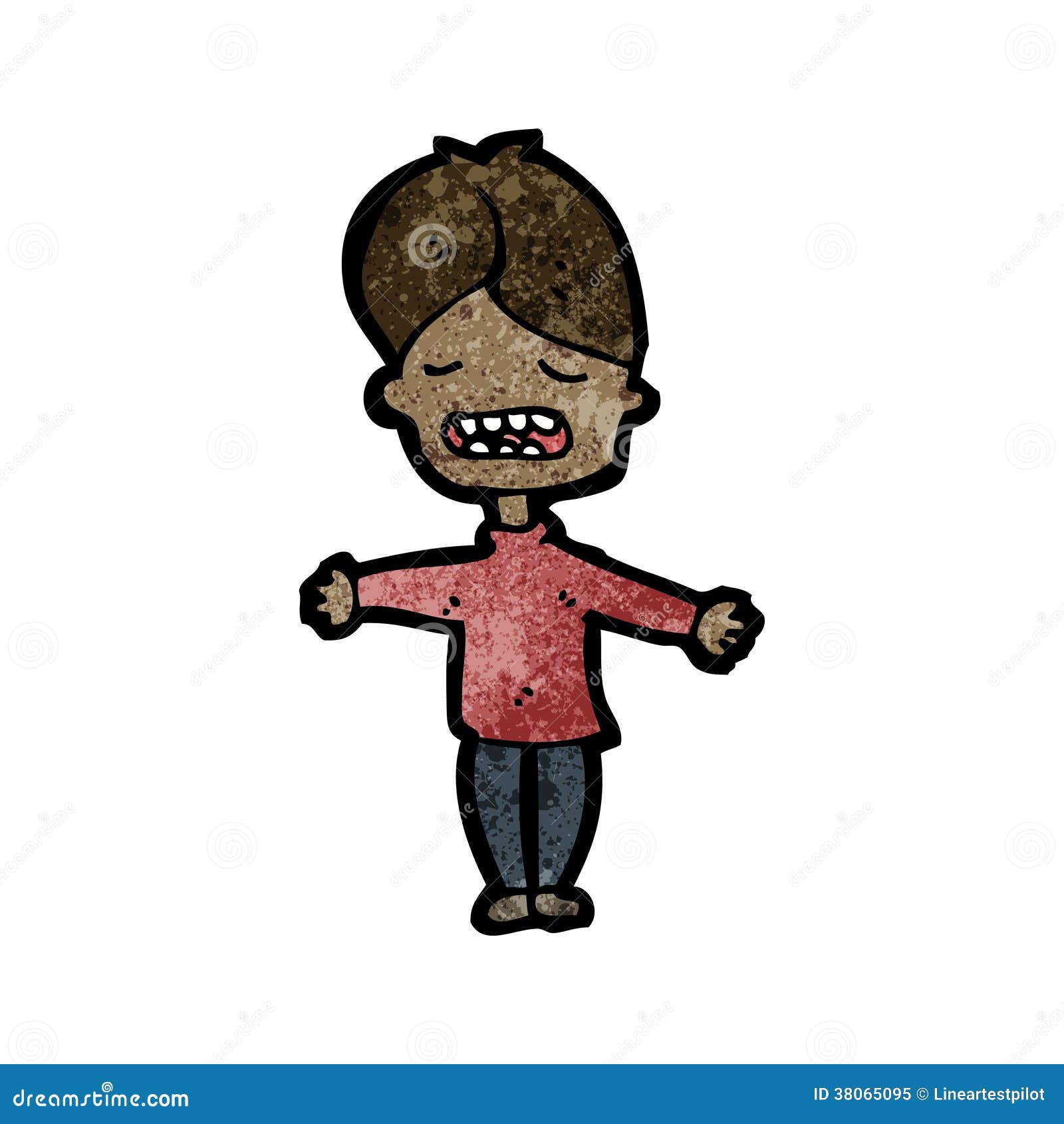 Cartoon grimacing boy stock vector. Illustration of funny - 38065095