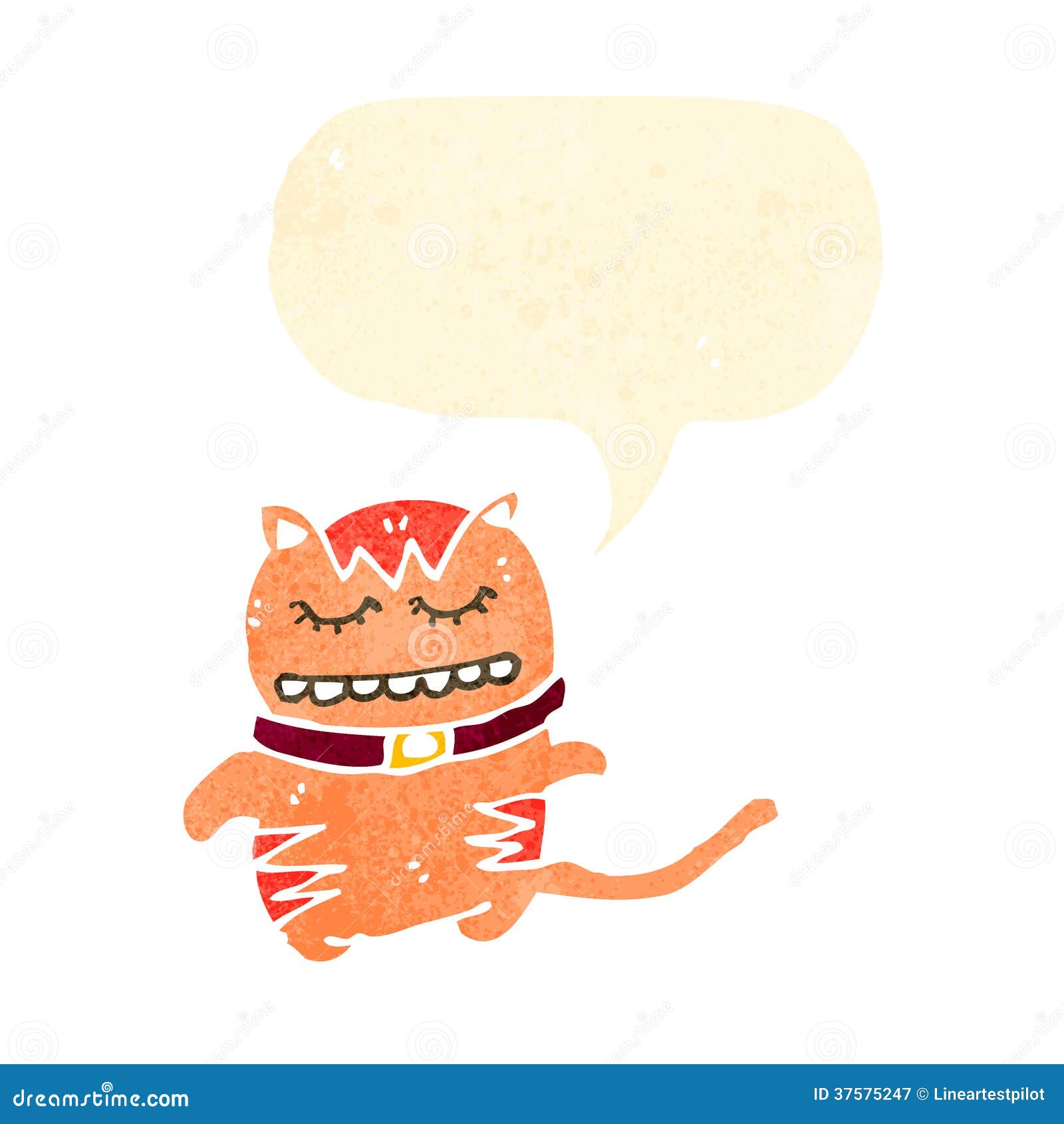 Cartoon grinning cat stock vector. Illustration of texture - 37575247