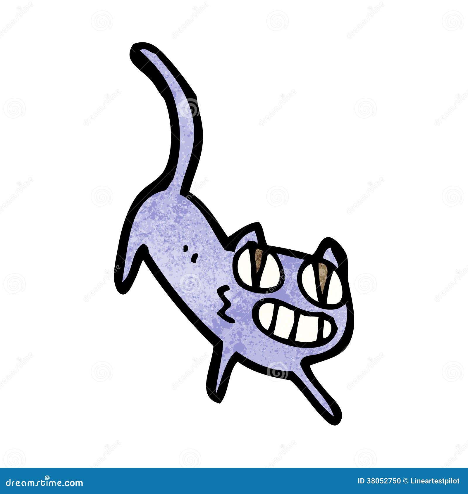 Cartoon grinning cat stock vector. Illustration of traditional - 38052750