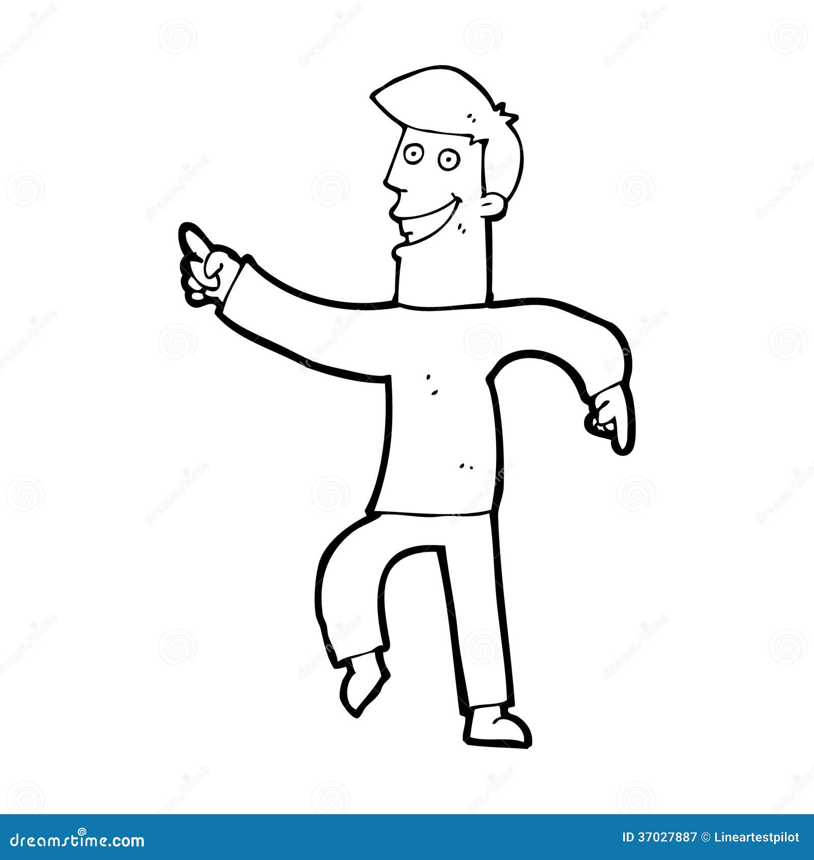 Cartoon grinning man stock illustration. Illustration of quirky - 37027887