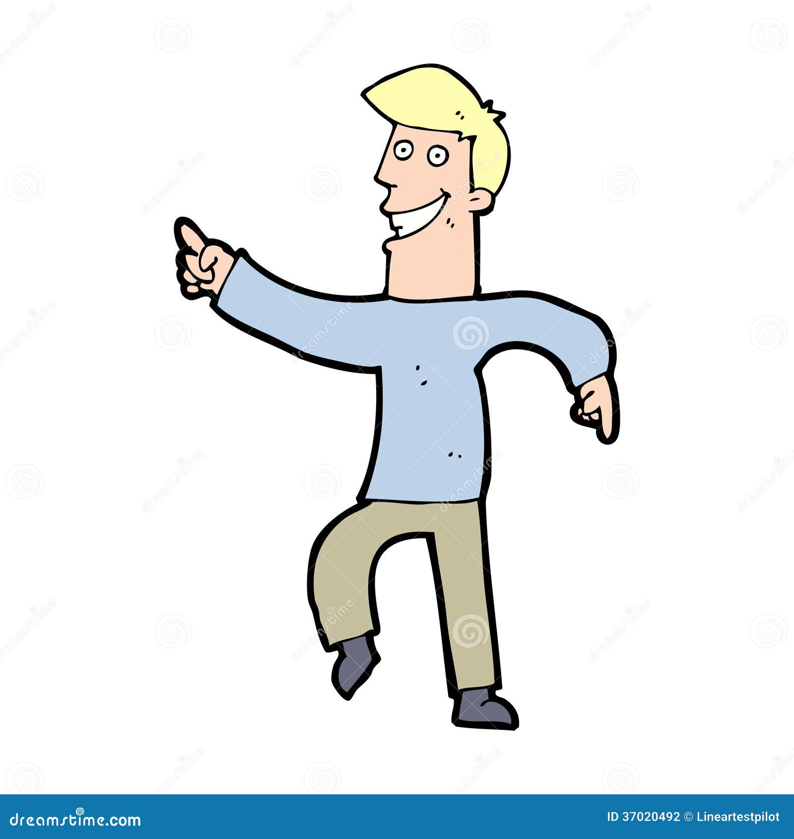 Cartoon grinning man stock vector. Illustration of grinning - 37020492