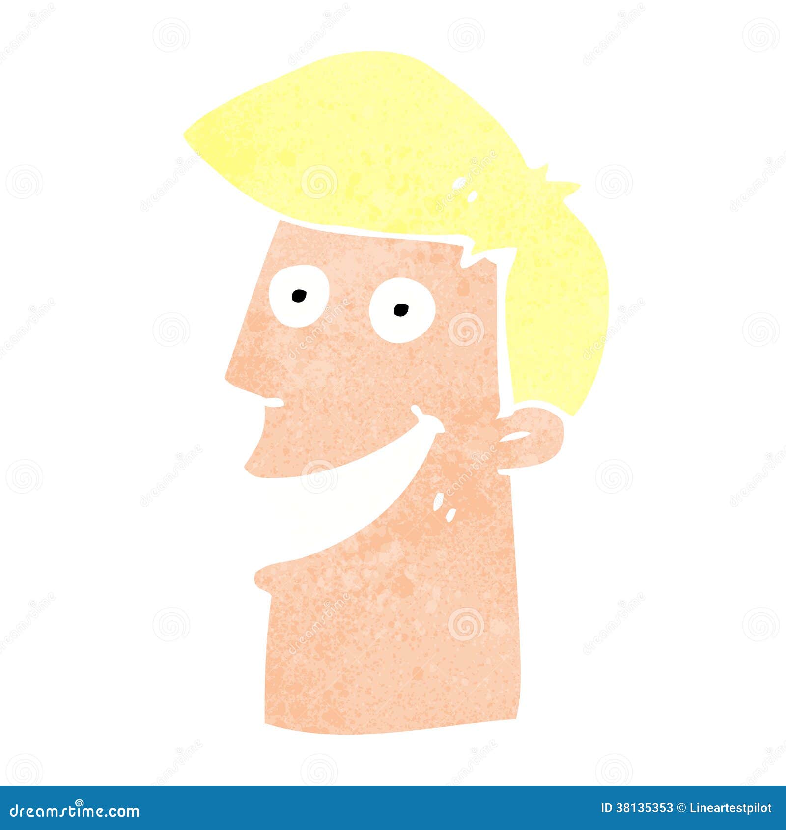 Cartoon grinning man stock illustration. Illustration of head - 38135353