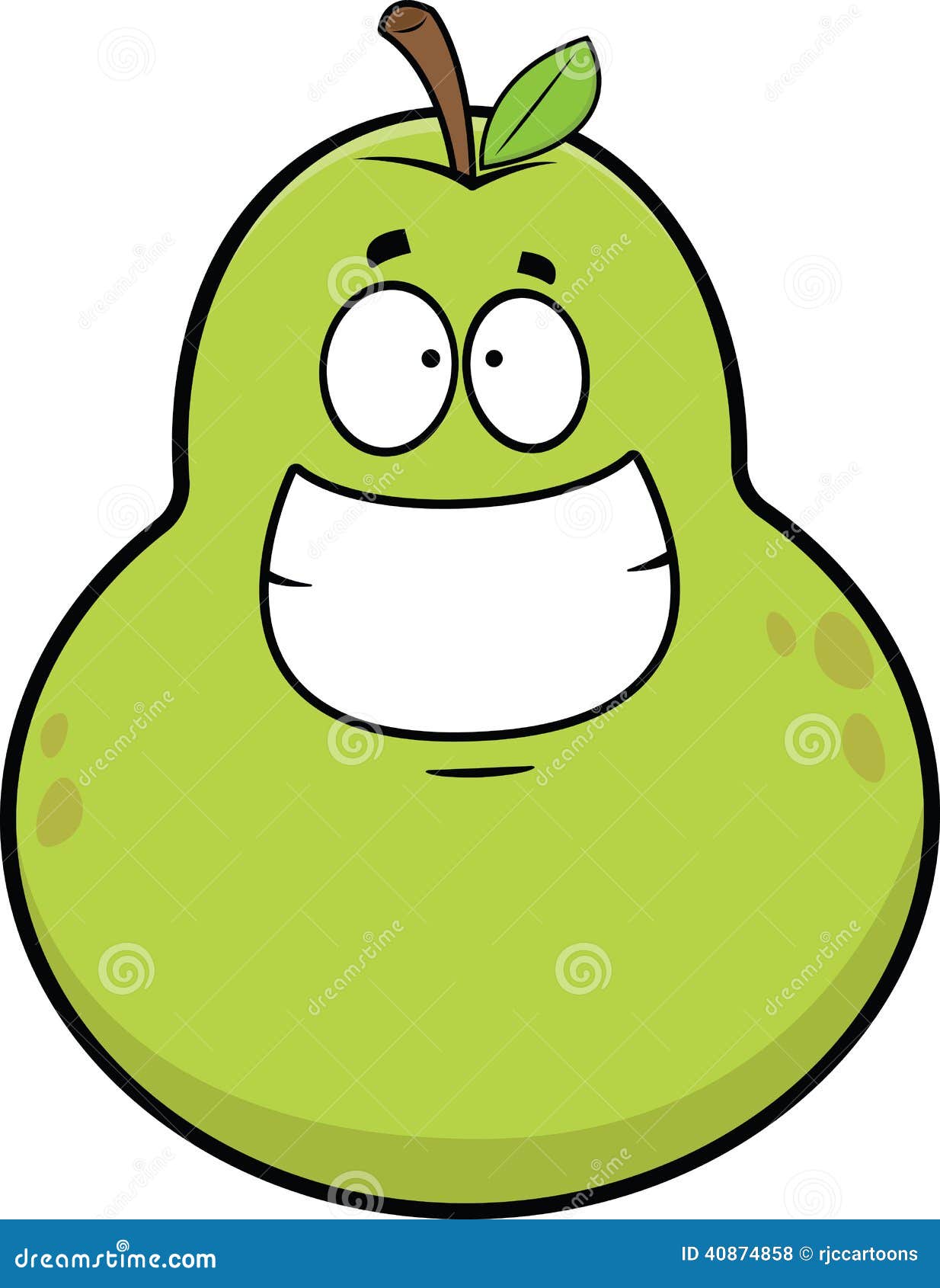Cartoon Grinning Pear stock vector. Illustration of pear - 40874858
