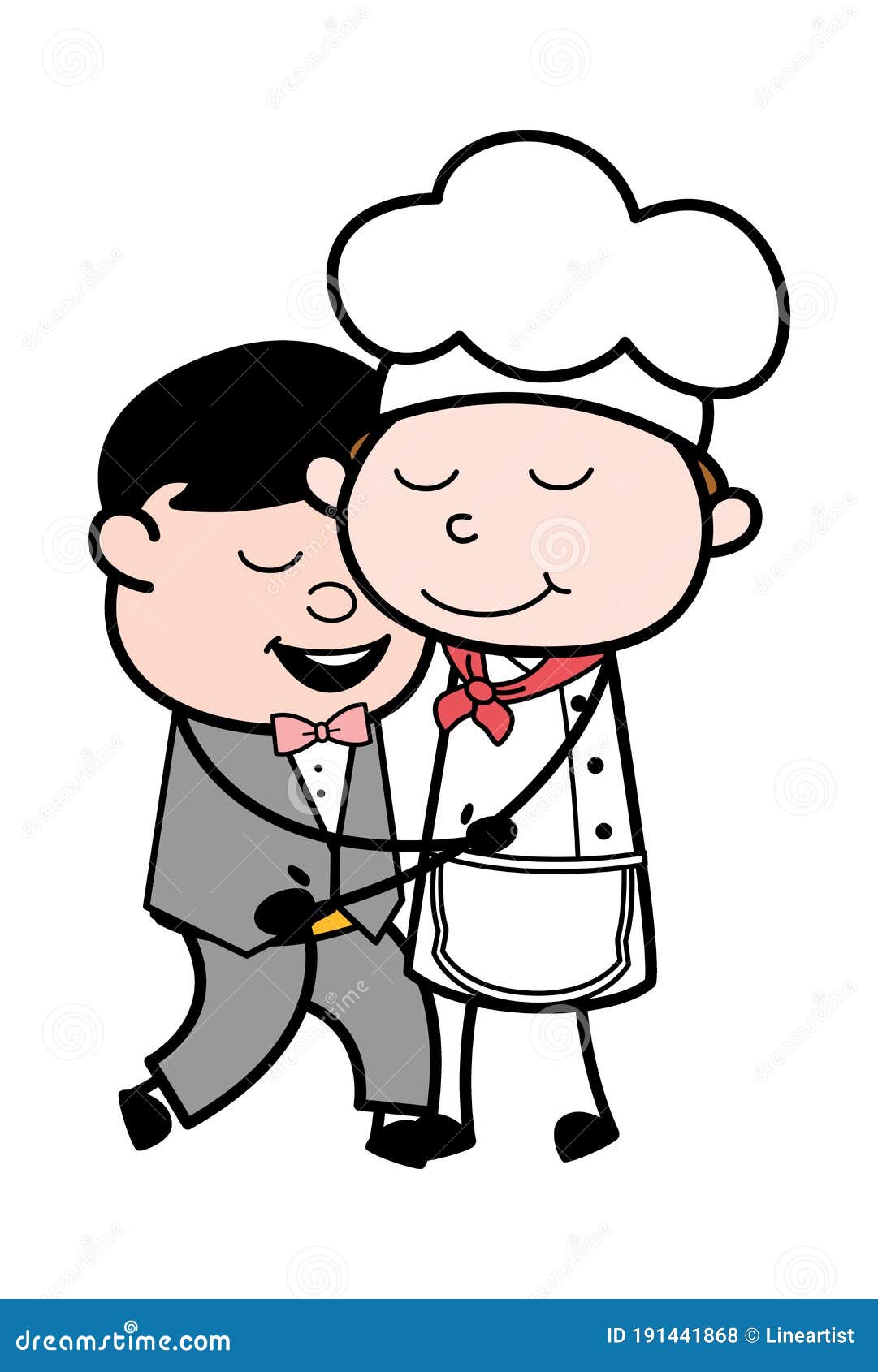 Cartoon Groom Giving a Hug stock illustration. Illustration of lovely ...