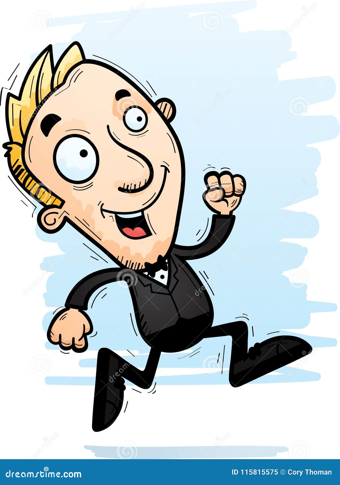 Cartoon Groom Running stock vector. Illustration of graphic - 115815575