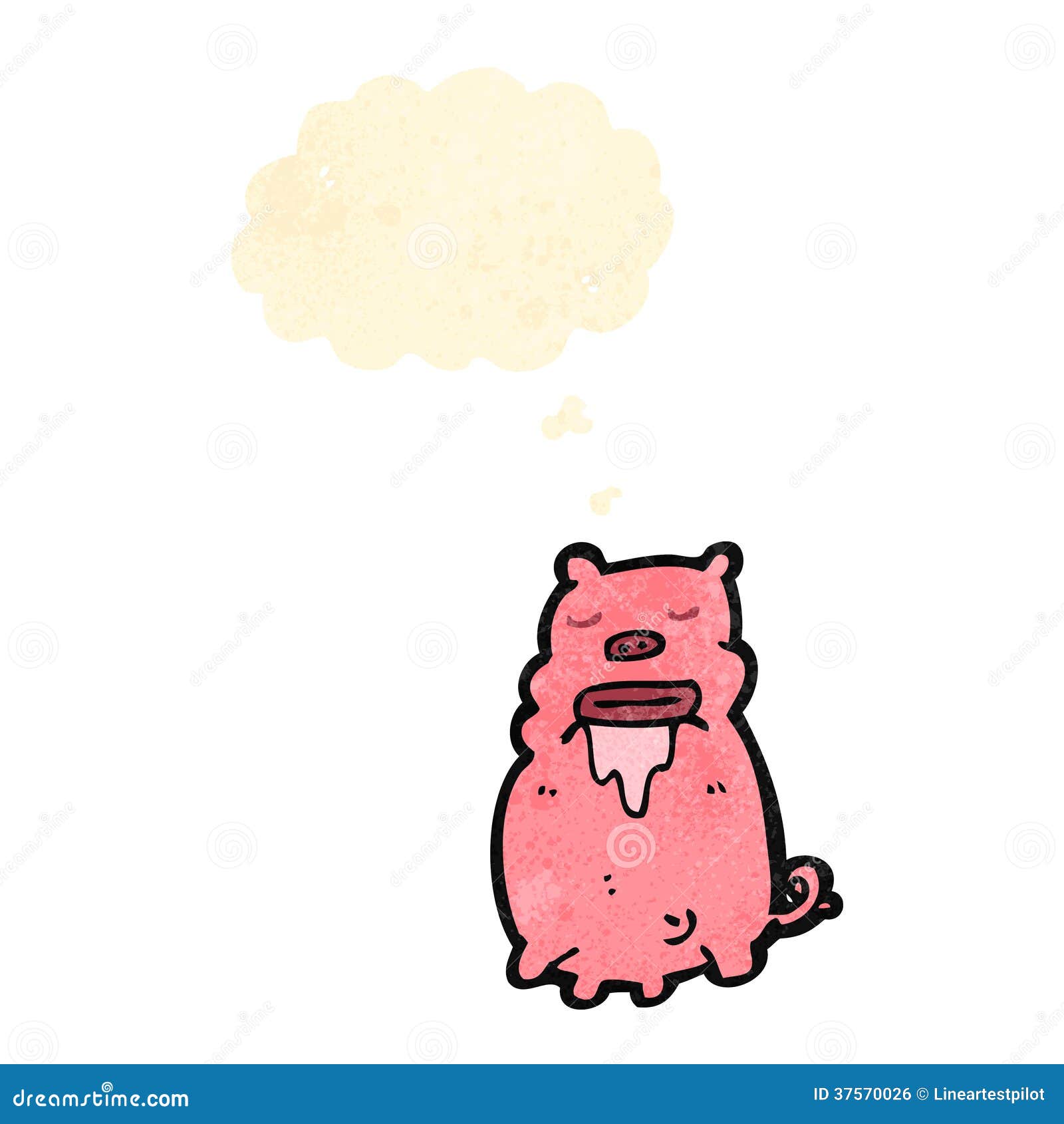 Cartoon gross pig stock vector. Illustration of watercolor - 37570026