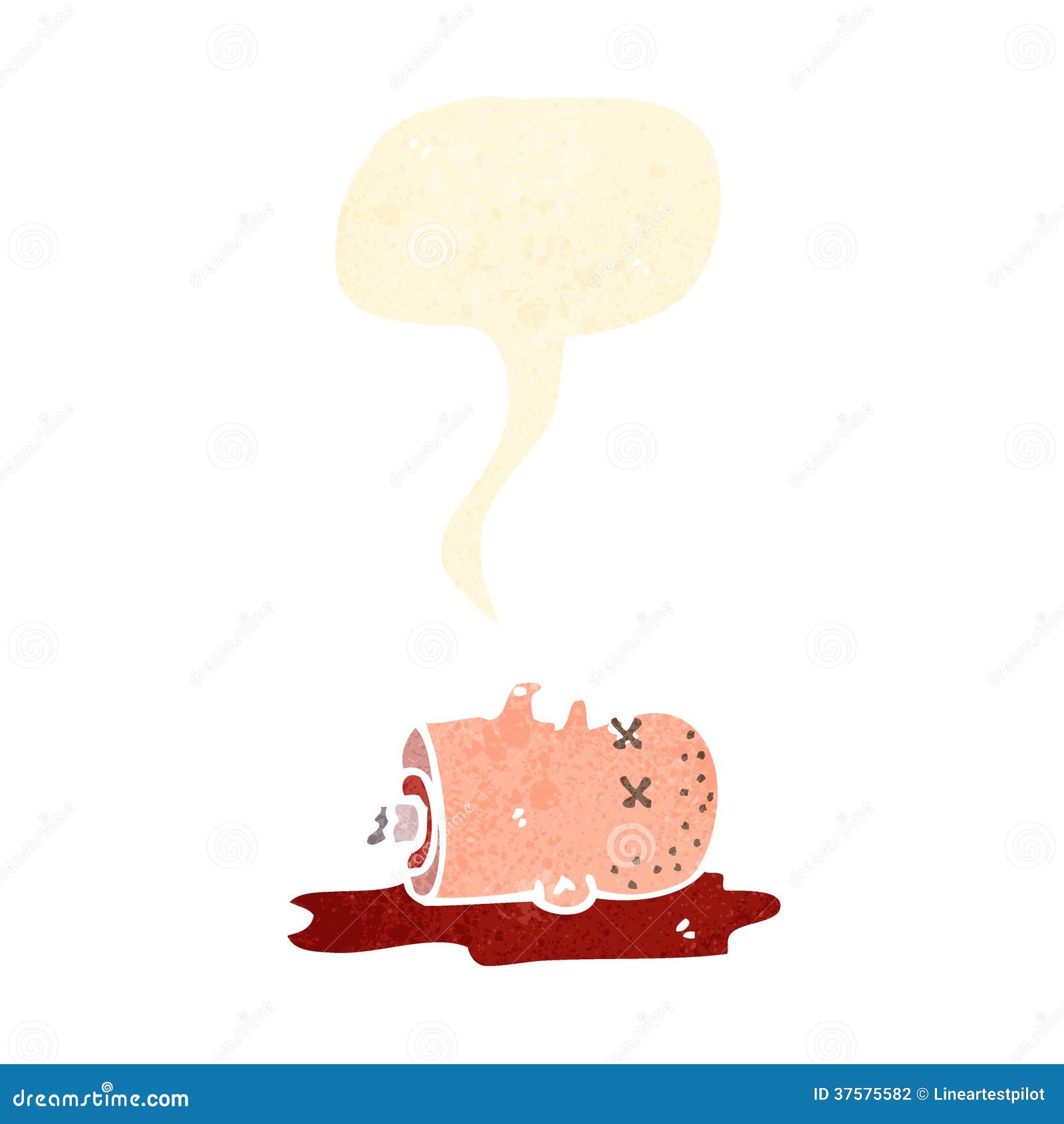 Cartoon gross severed head stock vector. Illustration of speech - 37575582
