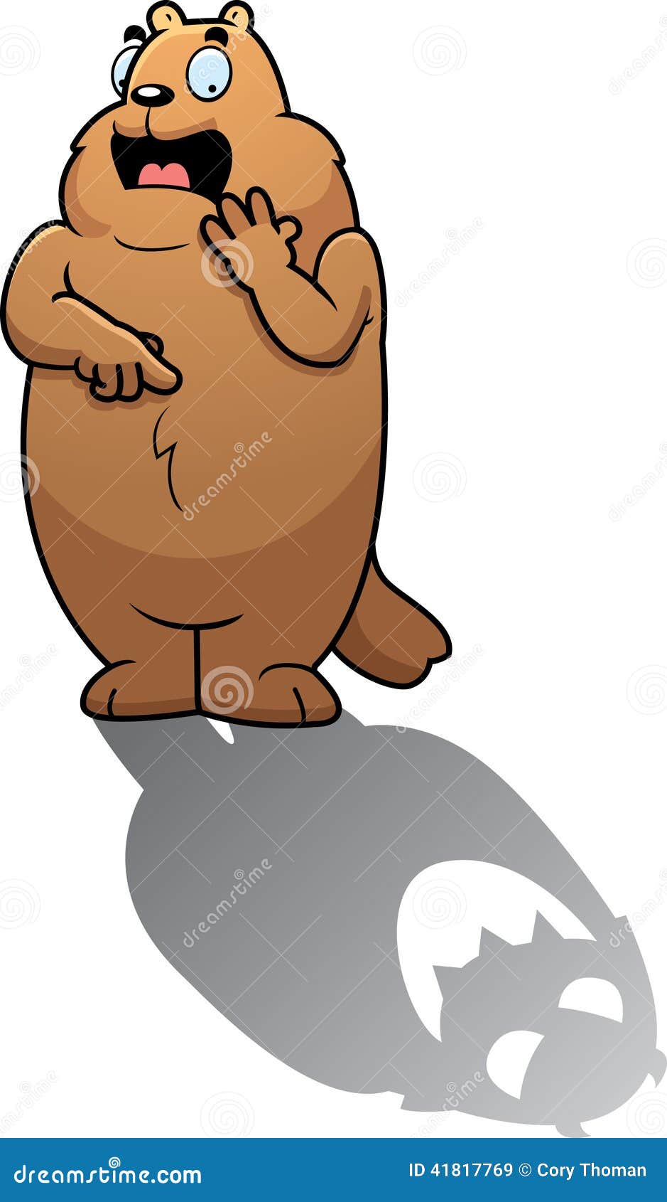 Cartoon Groundhog Shadow stock vector. Illustration of afraid - 41817769