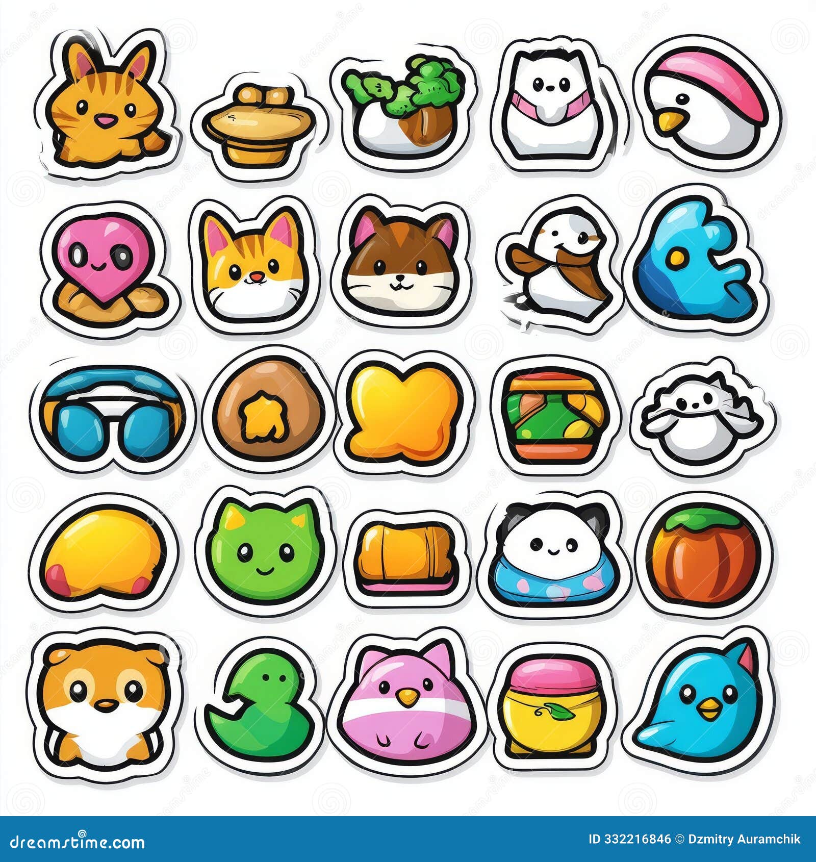 This Cartoon Group Features Eye-catching Realistic High-quality Modern ...