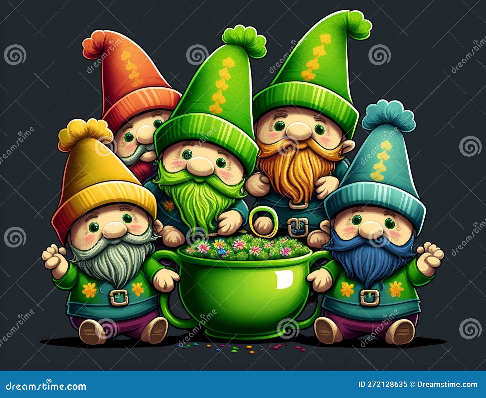 A Group Of Gnomes Seated At A Large Table In The Style Of The Lord Of ...