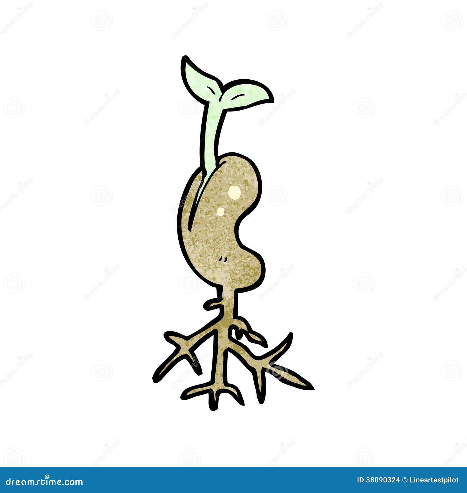 Cartoon growing seedling stock vector. Illustration of traditional ...