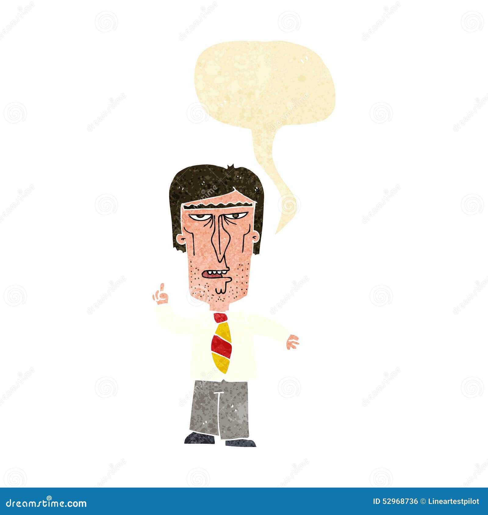 Grumpy Boss Vector Illustration | CartoonDealer.com #64122960