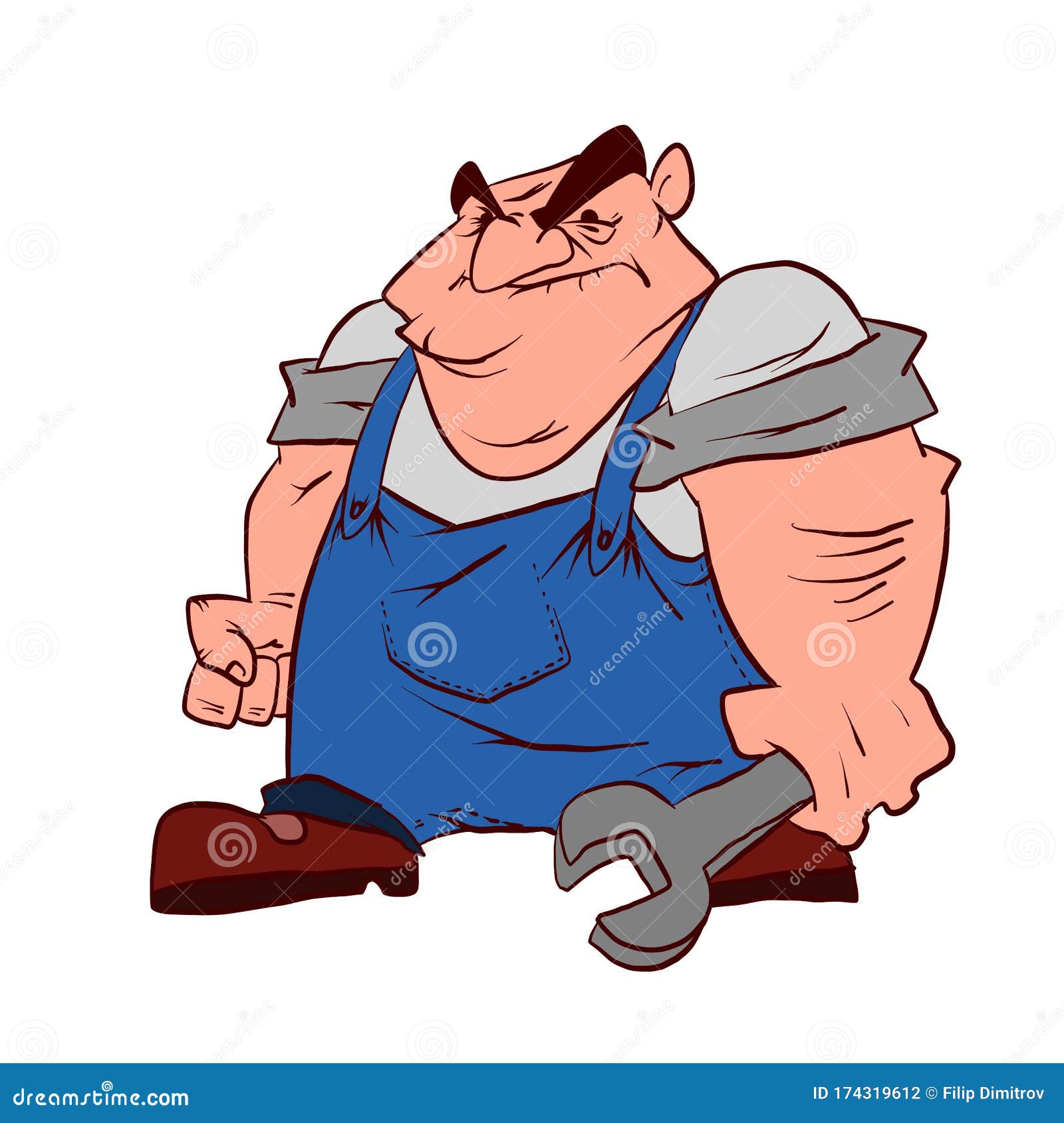 Cartoon Grumpy Man | CartoonDealer.com #37013133