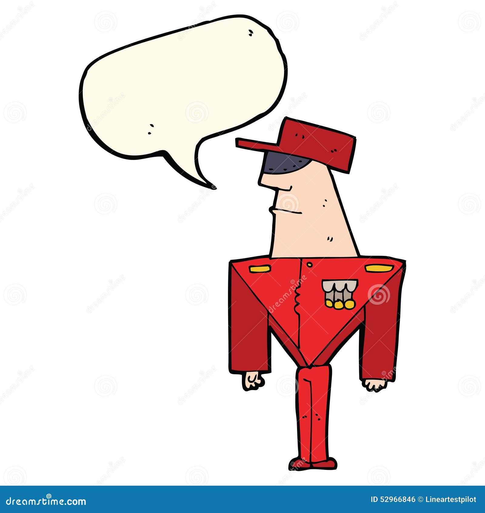 Cartoon Guard Thinking Face Vector Stock Photography | CartoonDealer ...