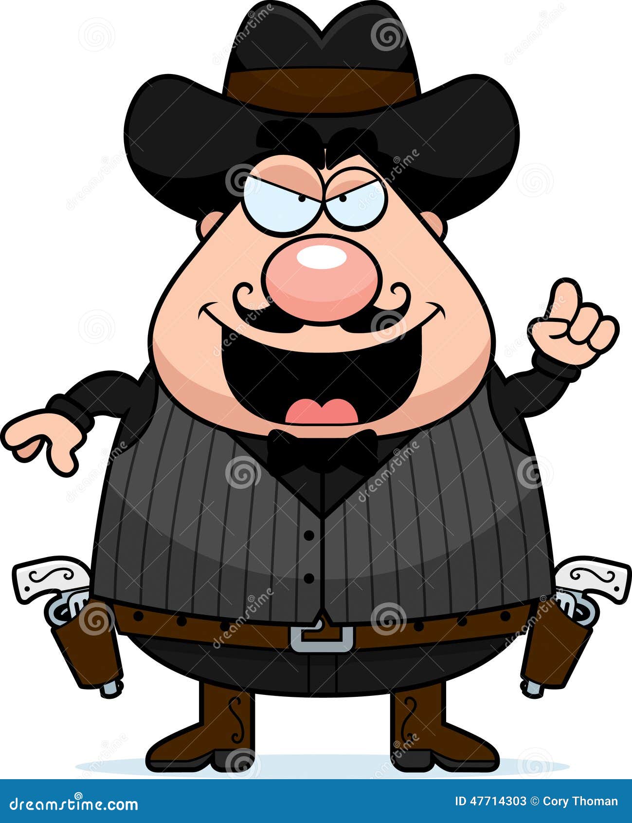 Cartoon Gunfighter Idea stock vector. Illustration of guns - 47714303