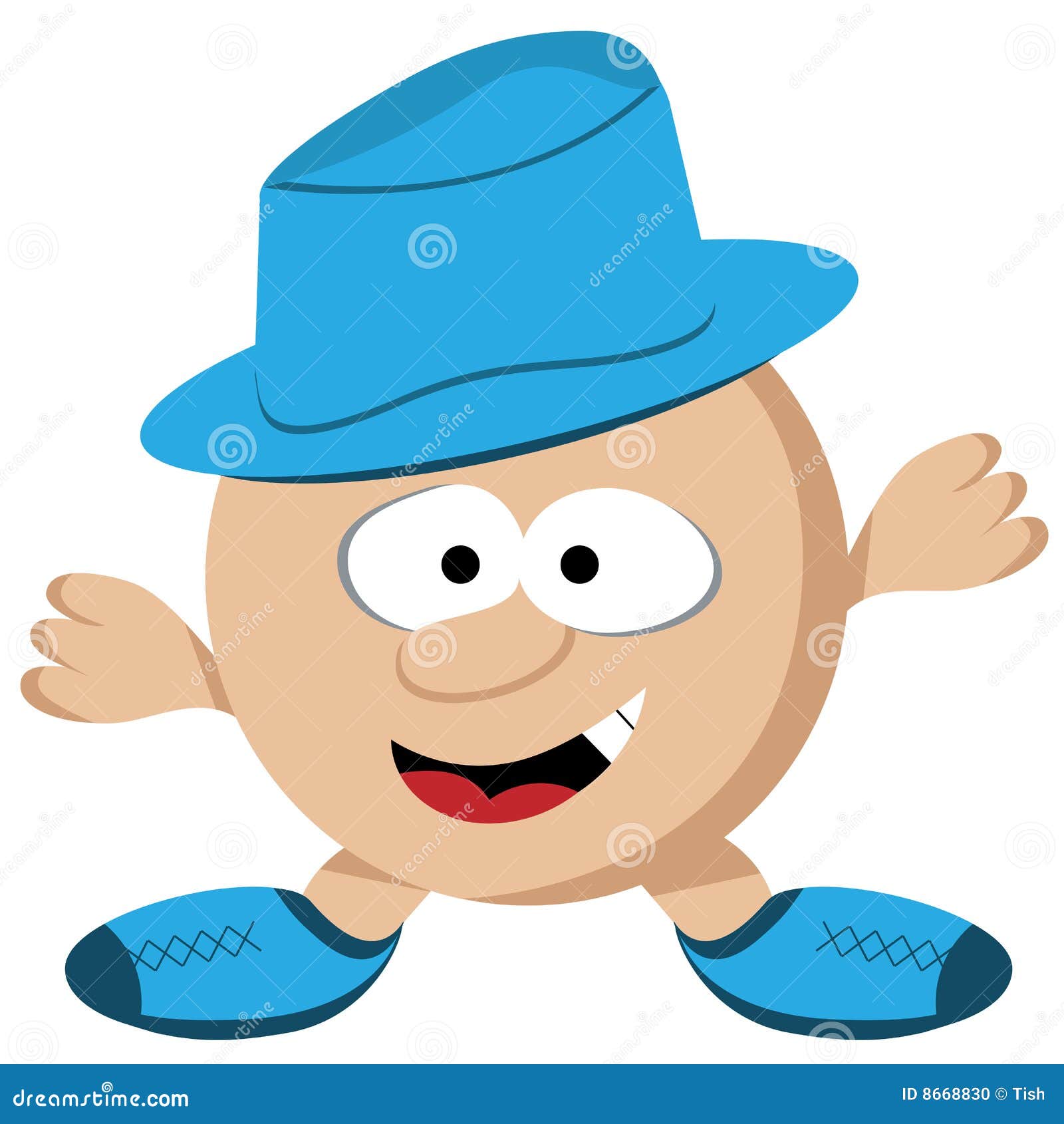 Cartoon Guy with Hat stock vector. Illustration of humorous - 8668830