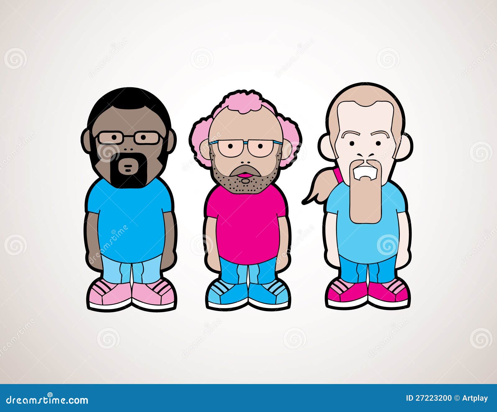 Cartoon Guys stock vector. Illustration of cute, goatee - 27223200