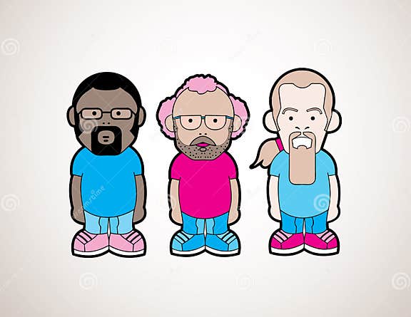 Cartoon Guys stock vector. Illustration of cute, goatee - 27223200