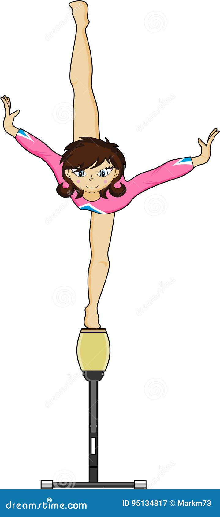 Cartoon Gymnast stock vector. Illustration of leisure - 95134817