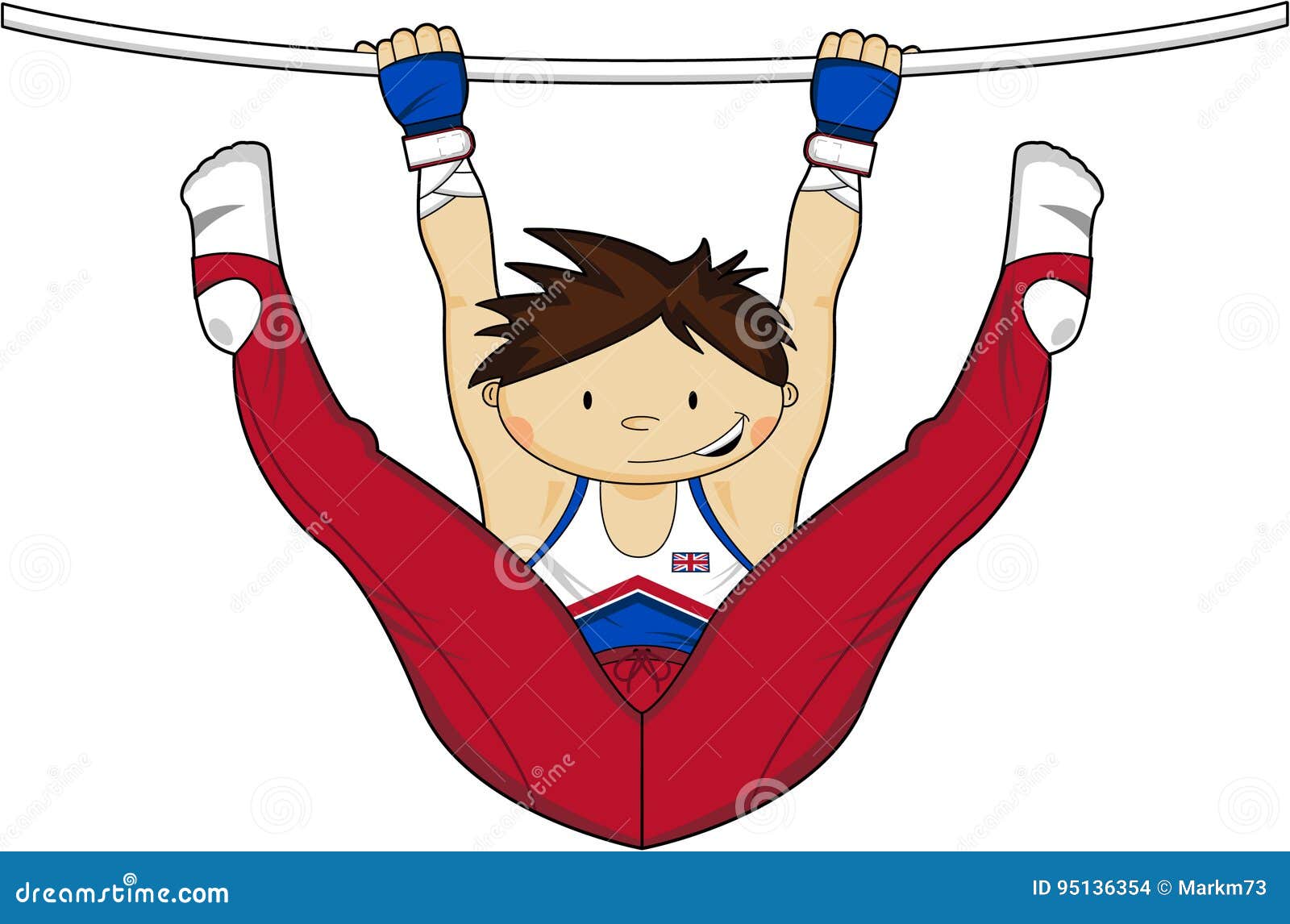 Cartoon Gymnast stock vector. Illustration of people - 95136354