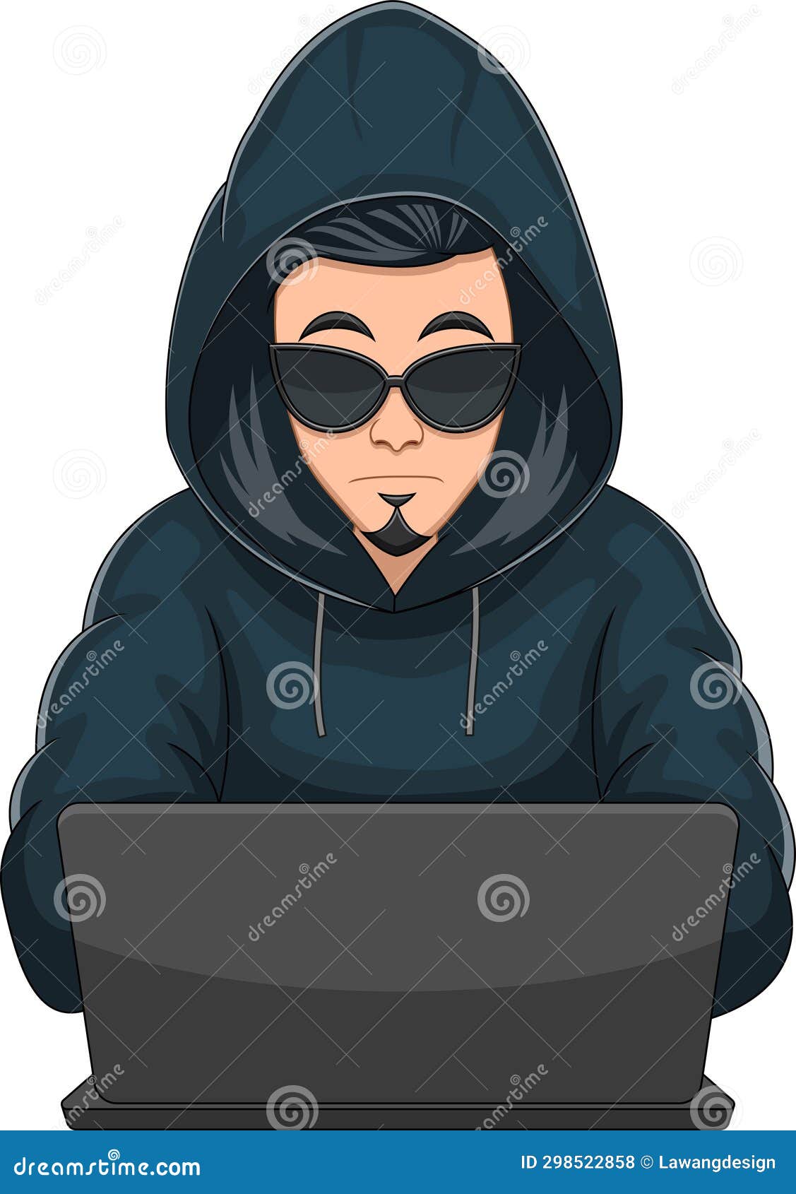 Cartoon Hacker Character Stealing Money Bag, Cyber Crime Cartoon Vector ...