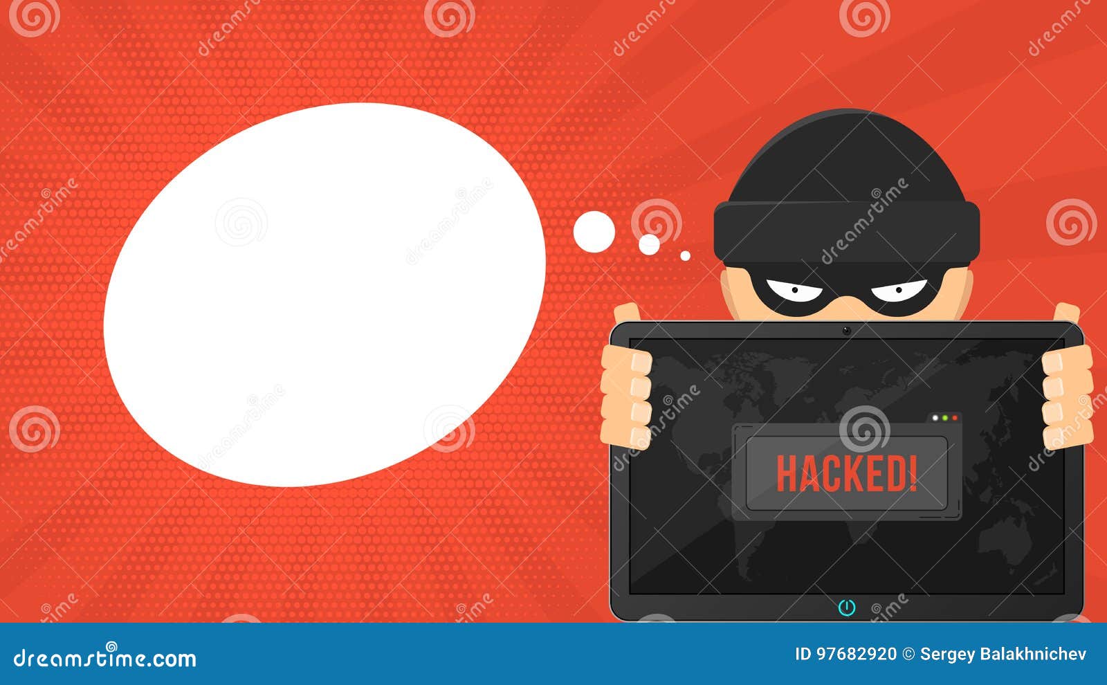 Cartoon Hacker Hiding His Face Under Hood | CartoonDealer.com #156631417