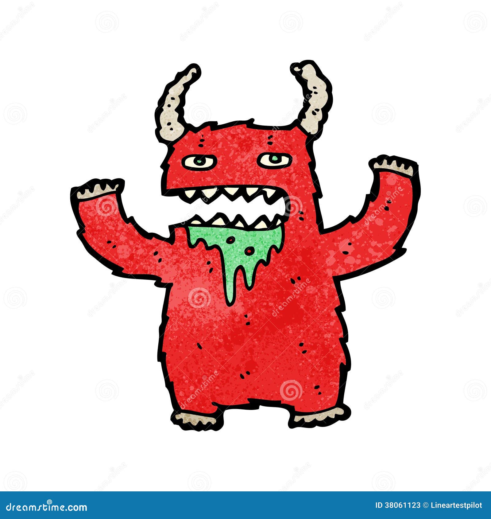 Cartoon hairy monster stock vector. Illustration of texture - 38061123