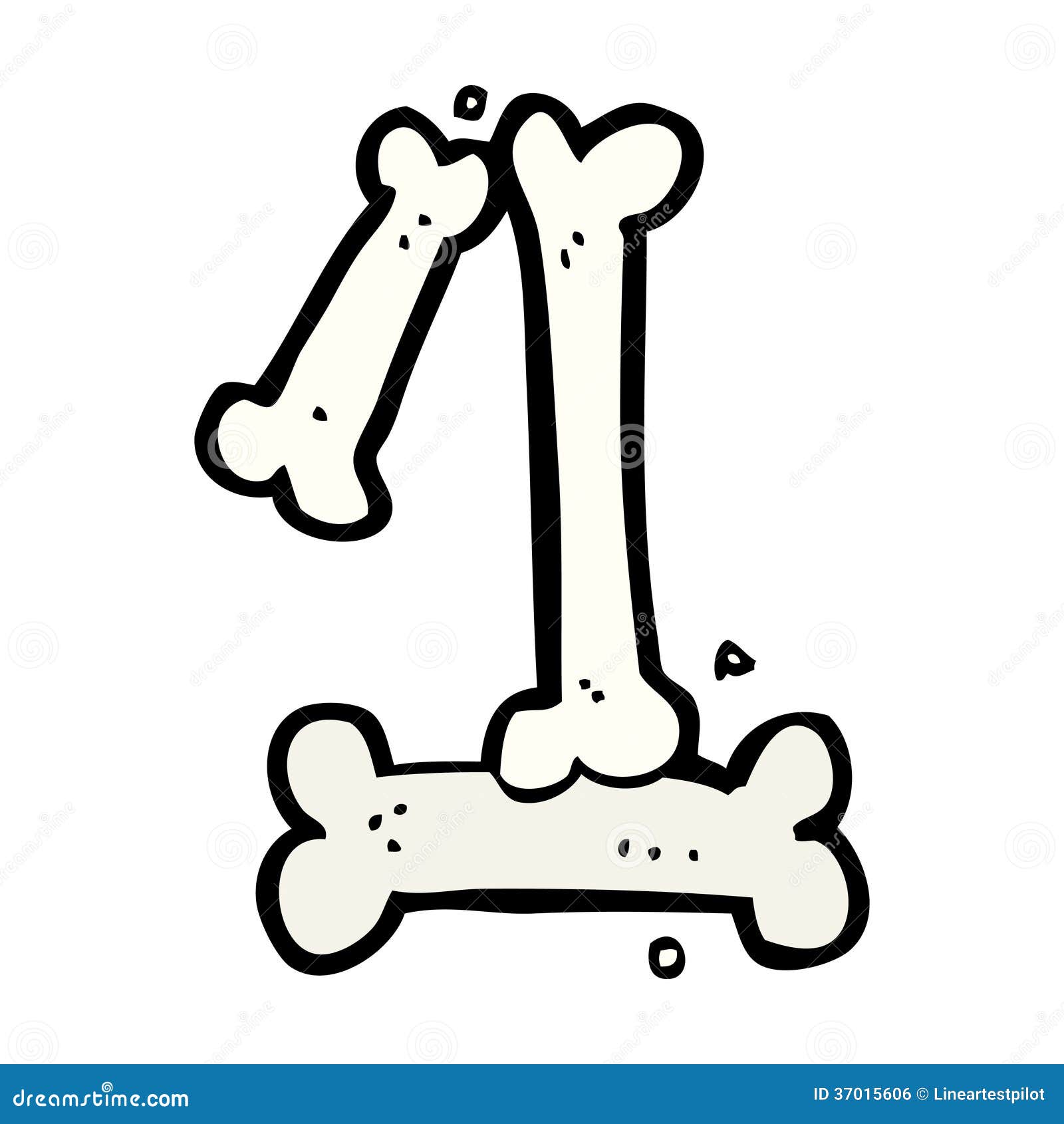 Cartoon Halloween Bone Number Stock Vector - Illustration of clip ...