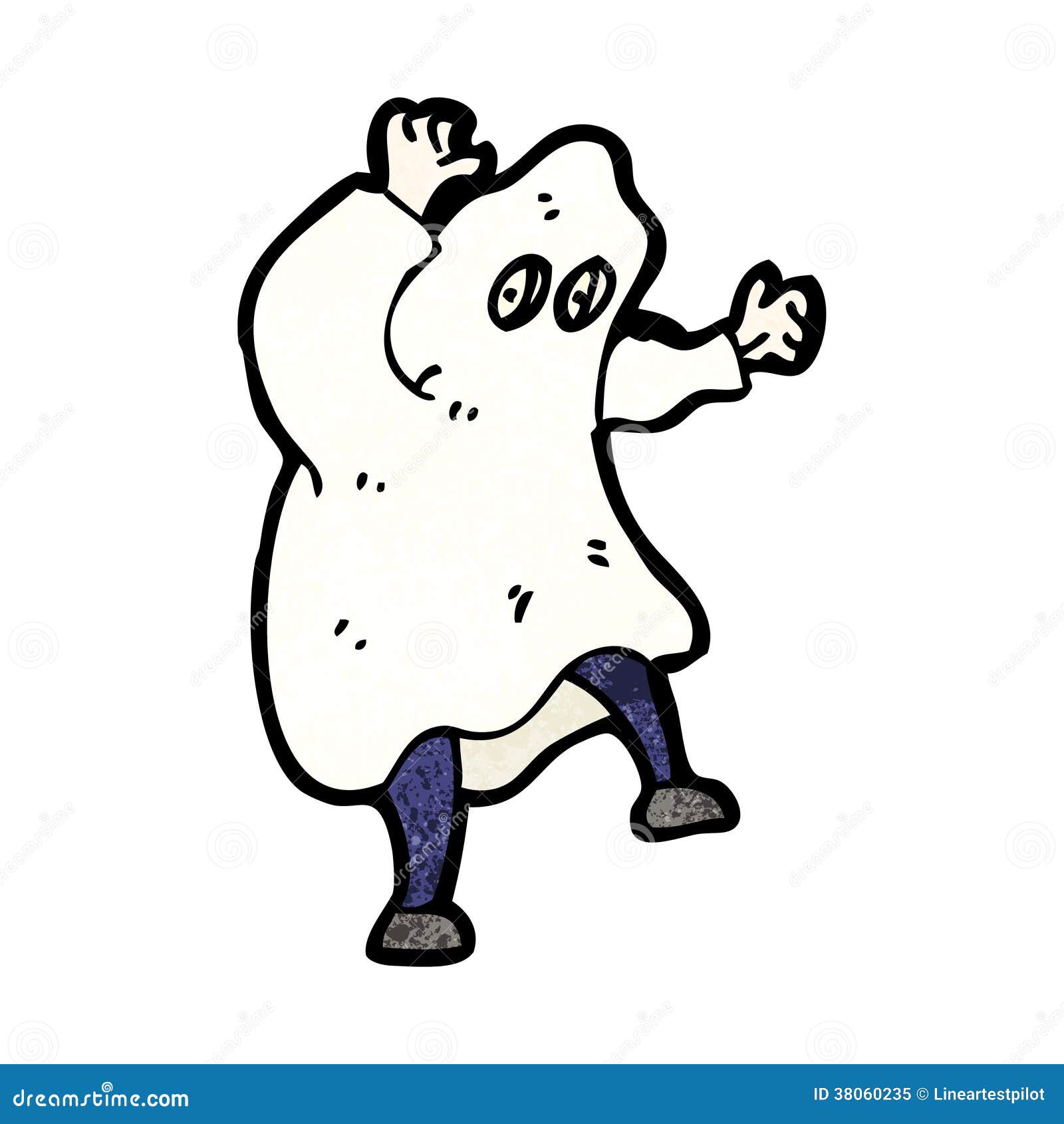 Cartoon Halloween Ghost Costume Stock Vector - Illustration of cute ...