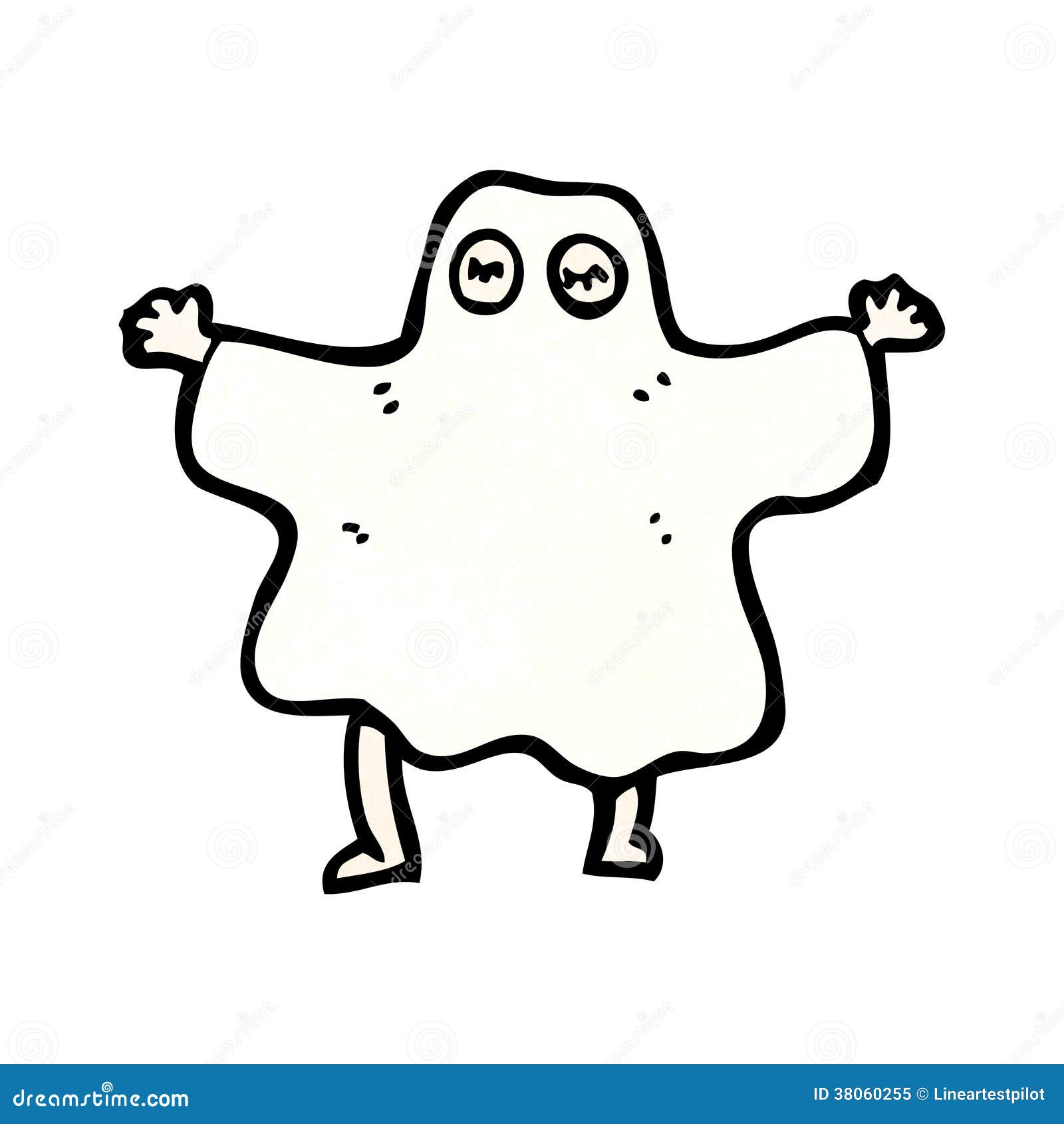 Cartoon Halloween Ghost Costume Stock Vector - Illustration of ghost ...
