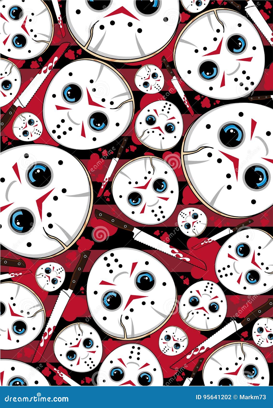 Cartoon Halloween Masked Killer Stock Vector - Illustration of masked ...