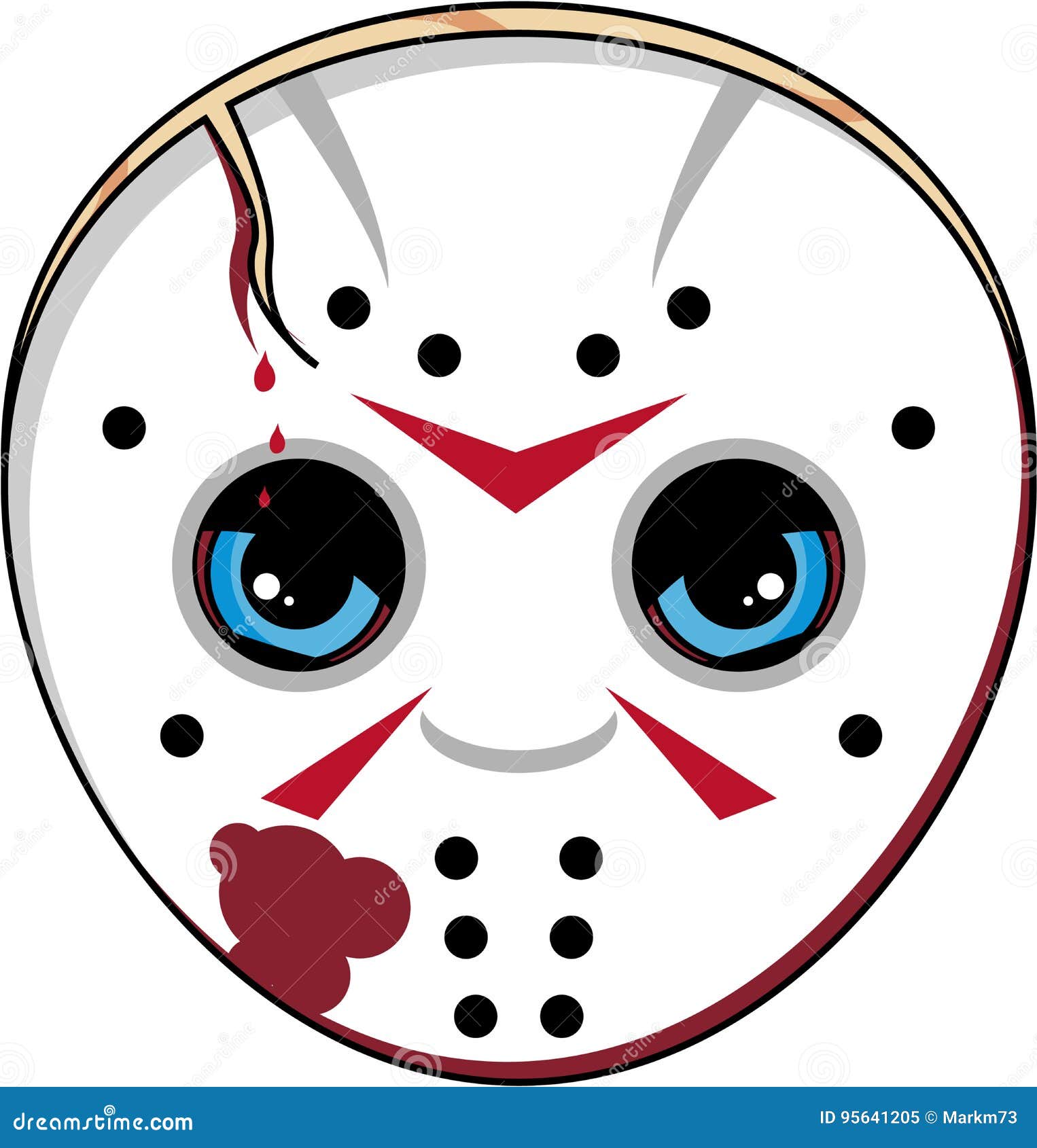 Cartoon Halloween Masked Killer Stock Vector - Illustration of gruesome ...