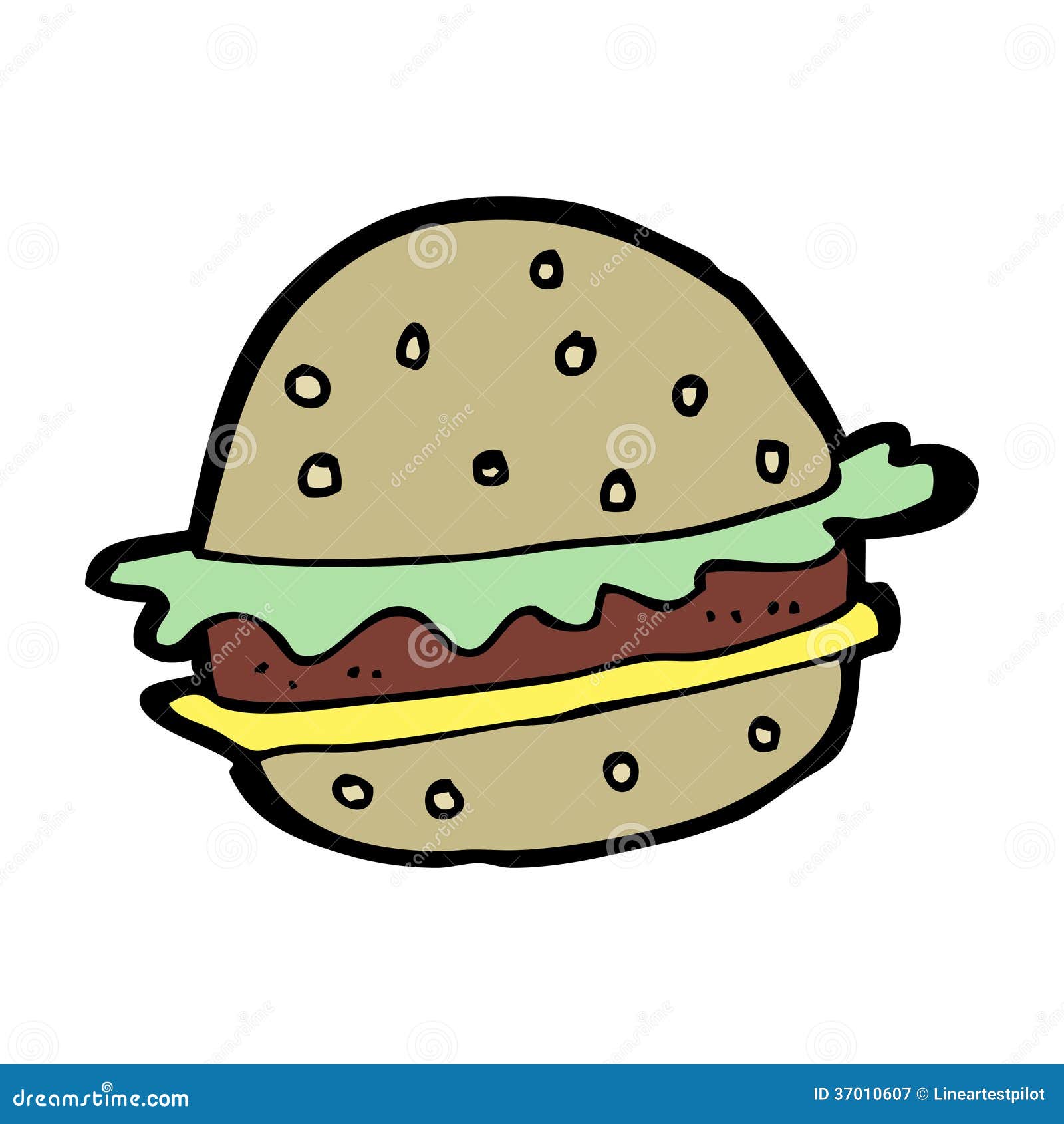 Cartoon hamburger stock vector. Illustration of design - 37010607