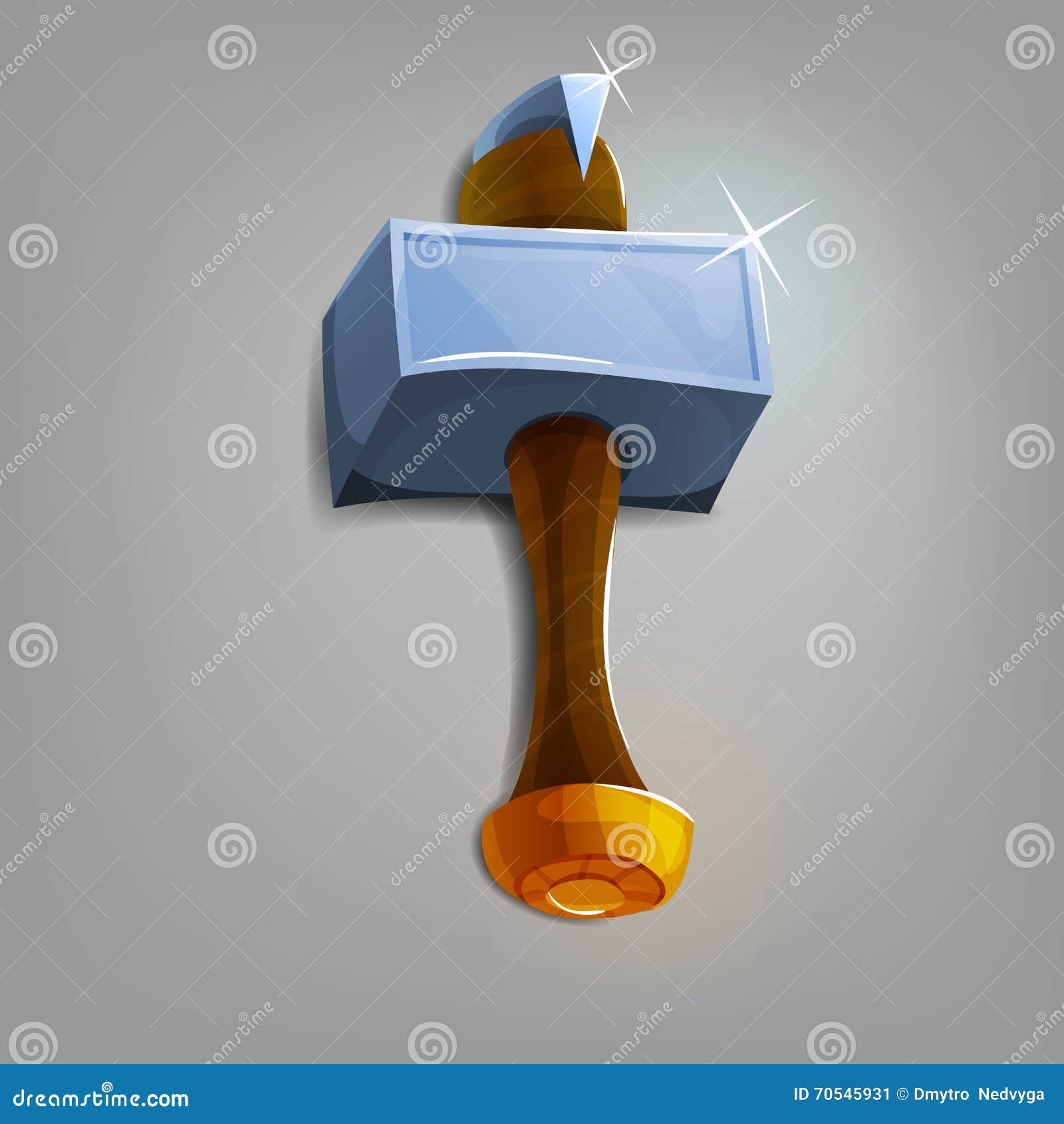 Cartoon Hammer. Vector Illustration. Stock Vector - Illustration of ...