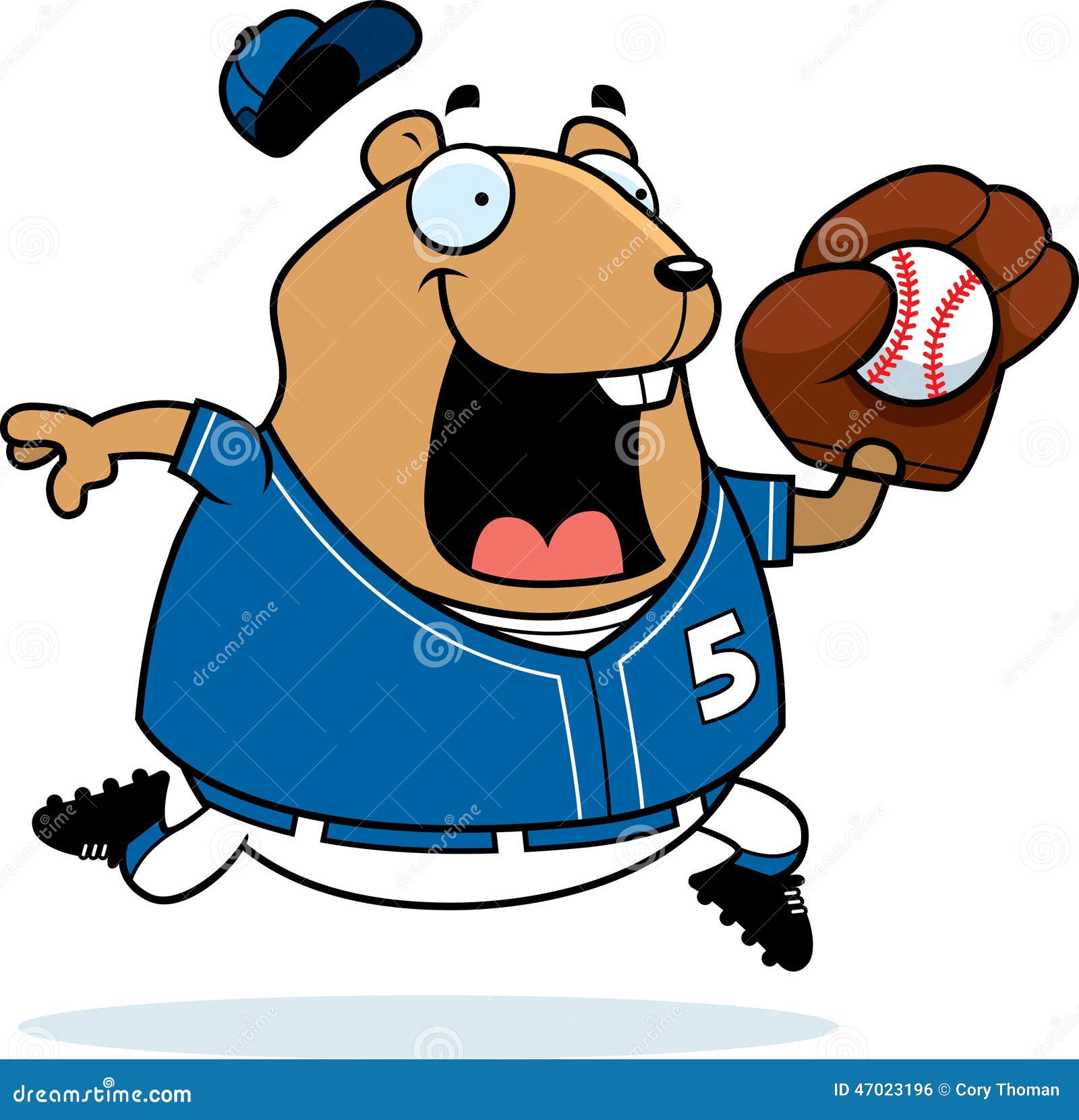 Cartoon Hamster Baseball stock vector. Illustration of active - 47023196