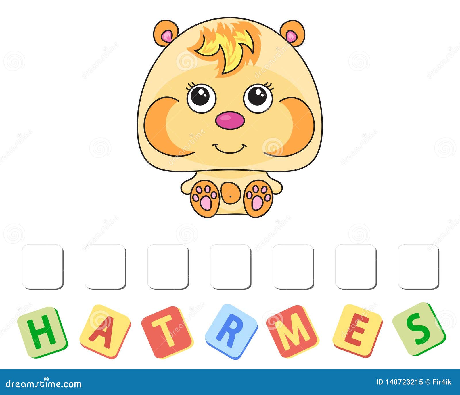 Cartoon hamster crossword stock vector. Illustration of english - 140723215