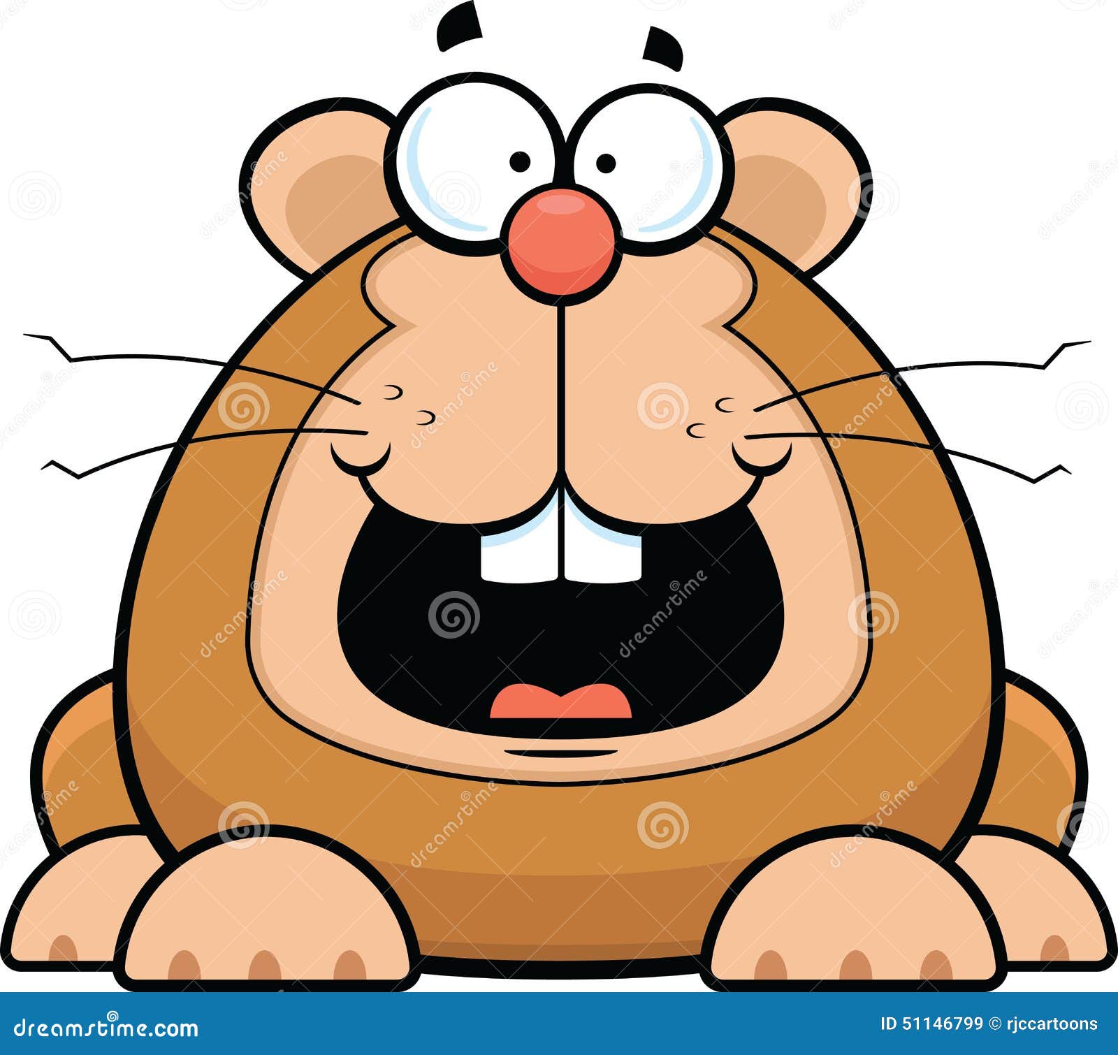 Cartoon Hamster Happy stock vector. Illustration of smiling - 51146799