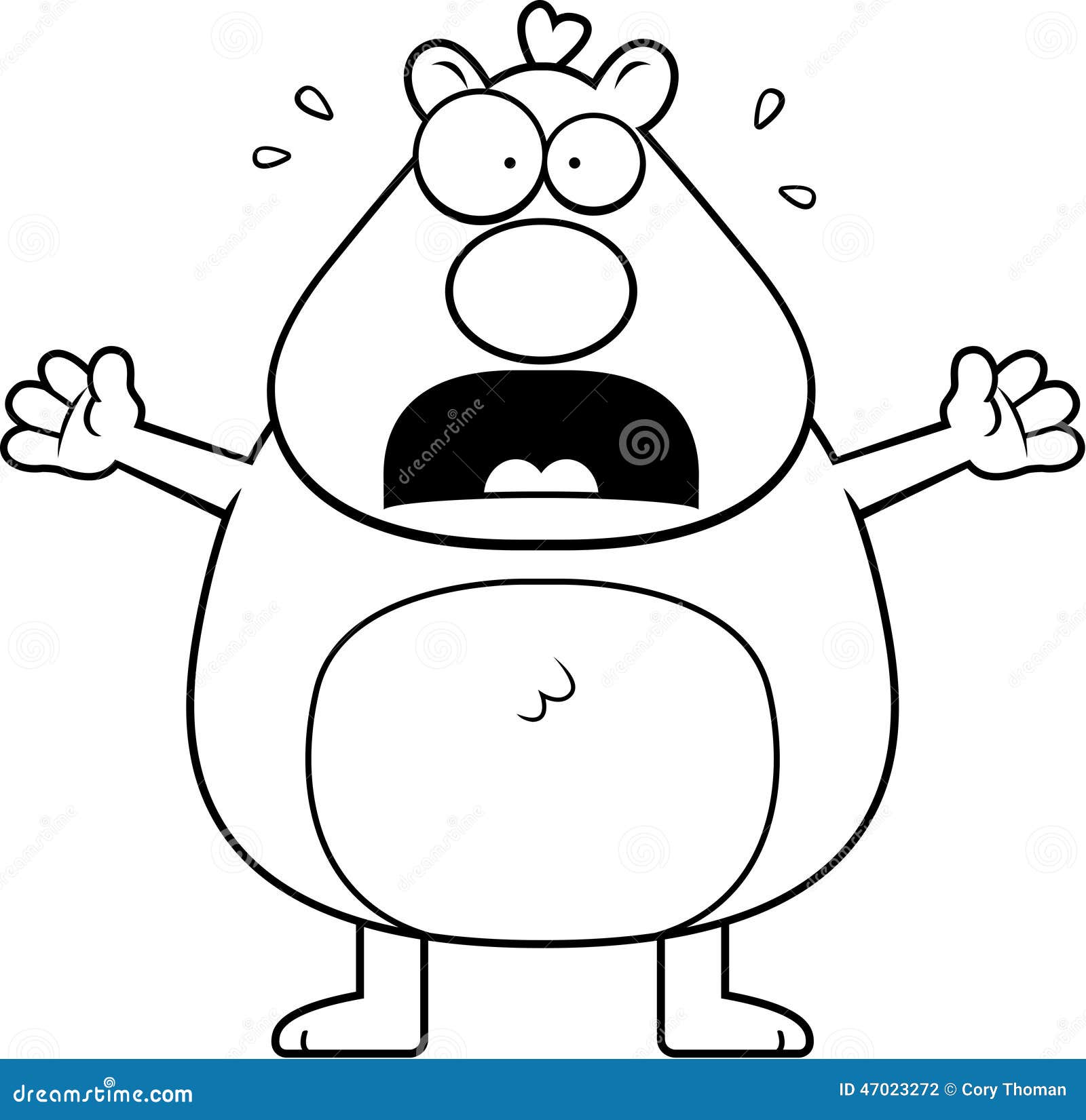 Cartoon Hamster Panicking stock vector. Illustration of frightened ...