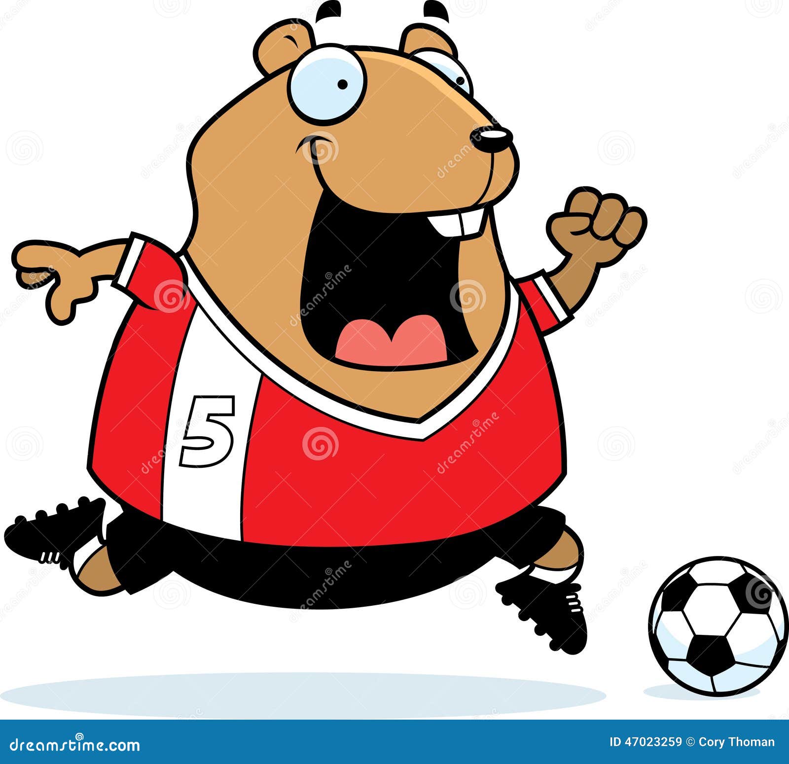 Cartoon Hamster Soccer stock vector. Illustration of vector - 47023259