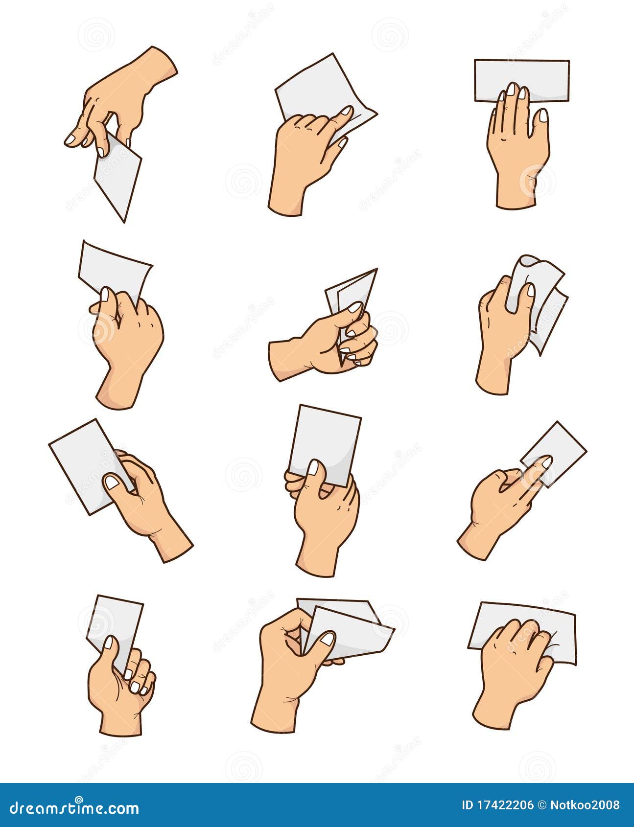 Cartoon hand card stock vector. Illustration of data - 17422206