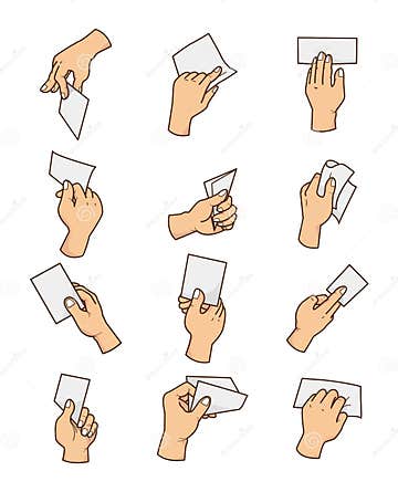 Cartoon hand card stock vector. Illustration of data - 17422206