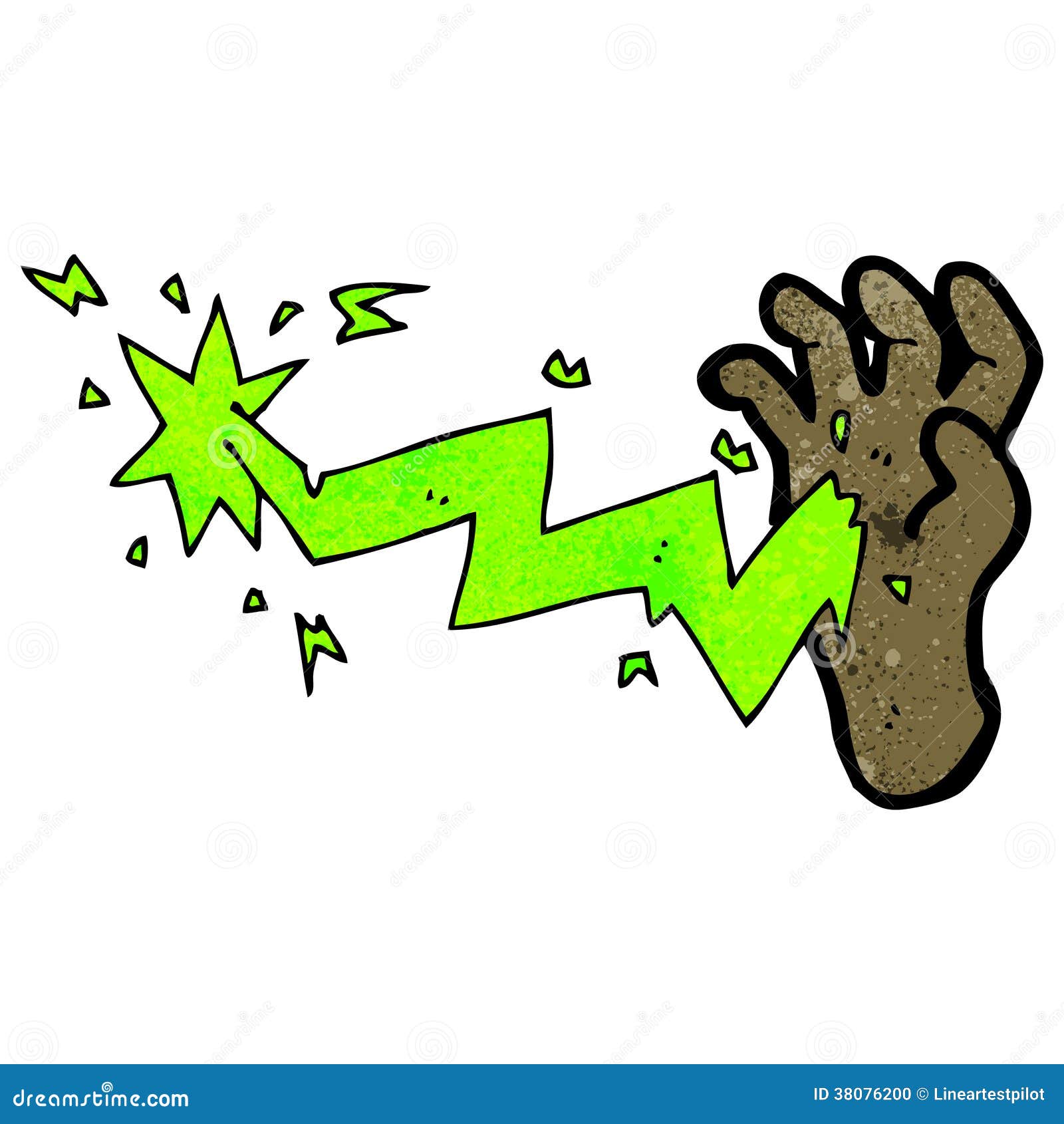 Cartoon hand casting spell stock illustration. Illustration of texture ...