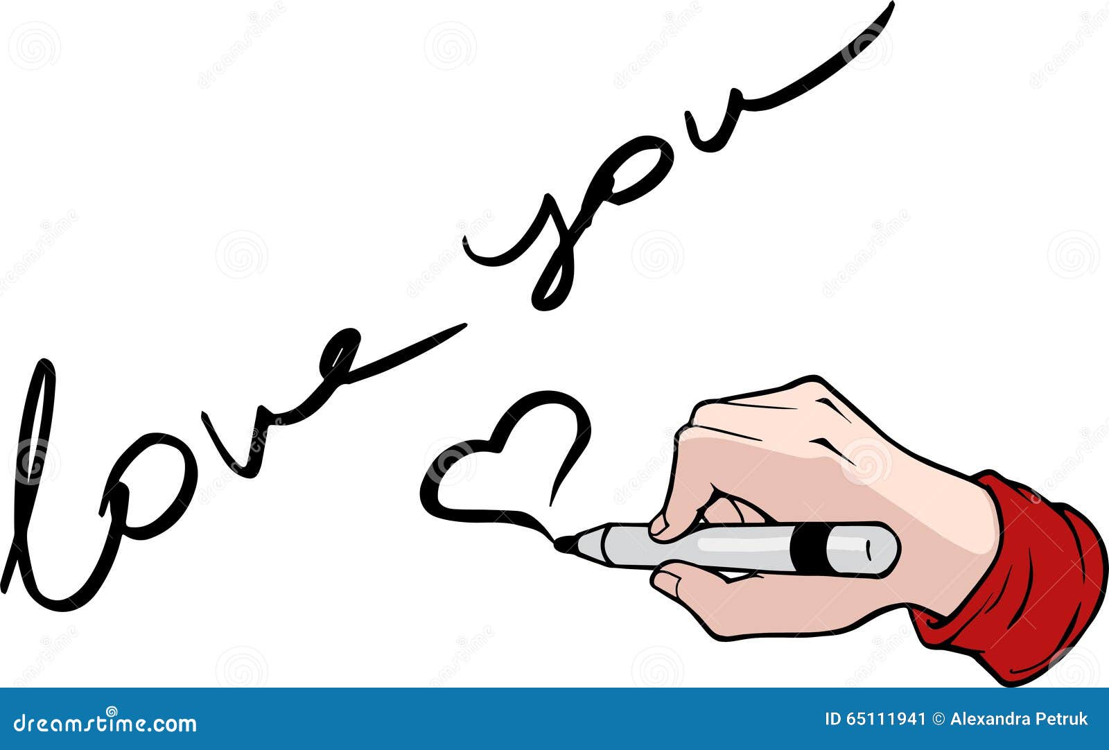 Cartoon Hand Drawing with Black Marker Stock Vector - Illustration of ...